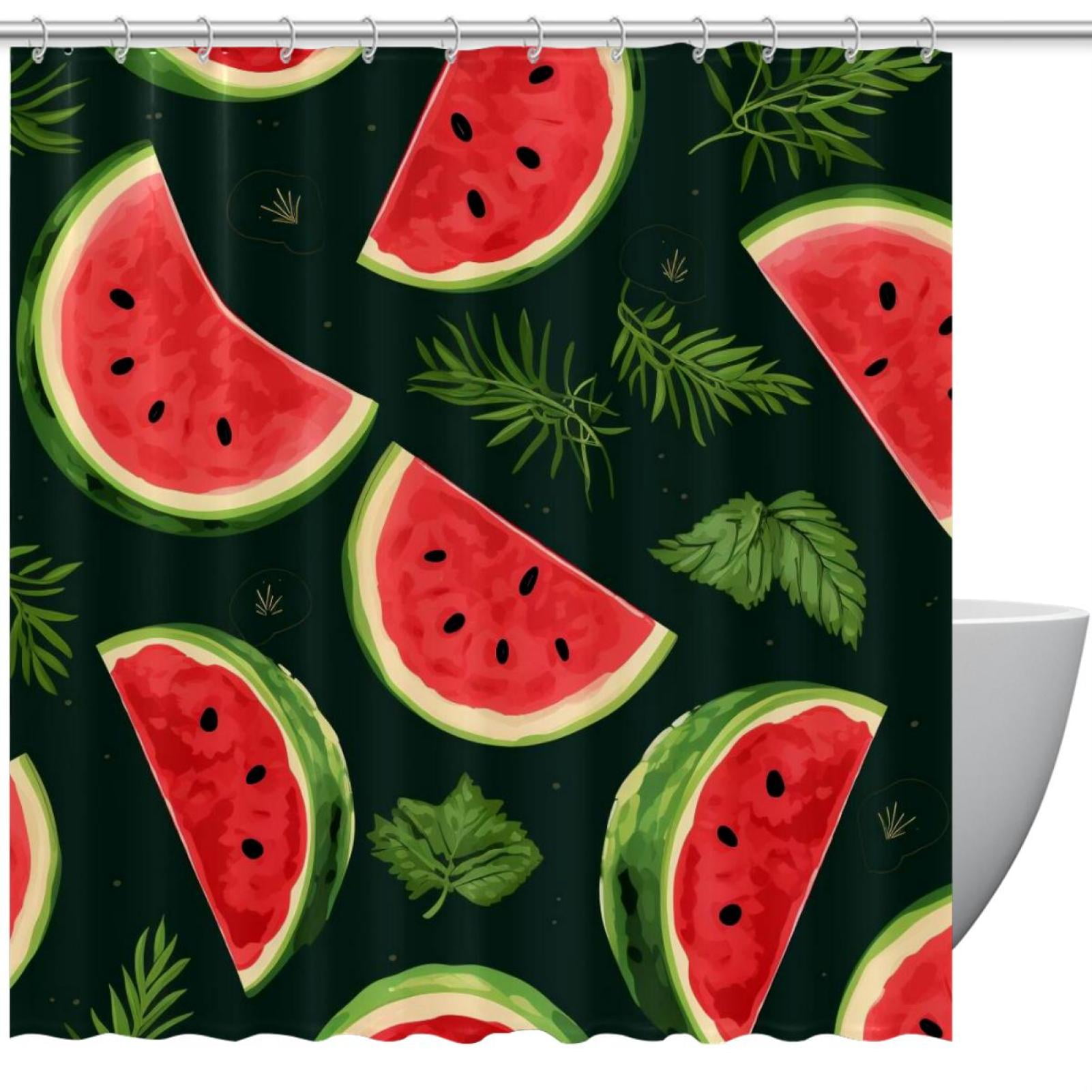 Fresh Watermelon Shower Curtain for Bathroom, Waterproof and Durable ...
