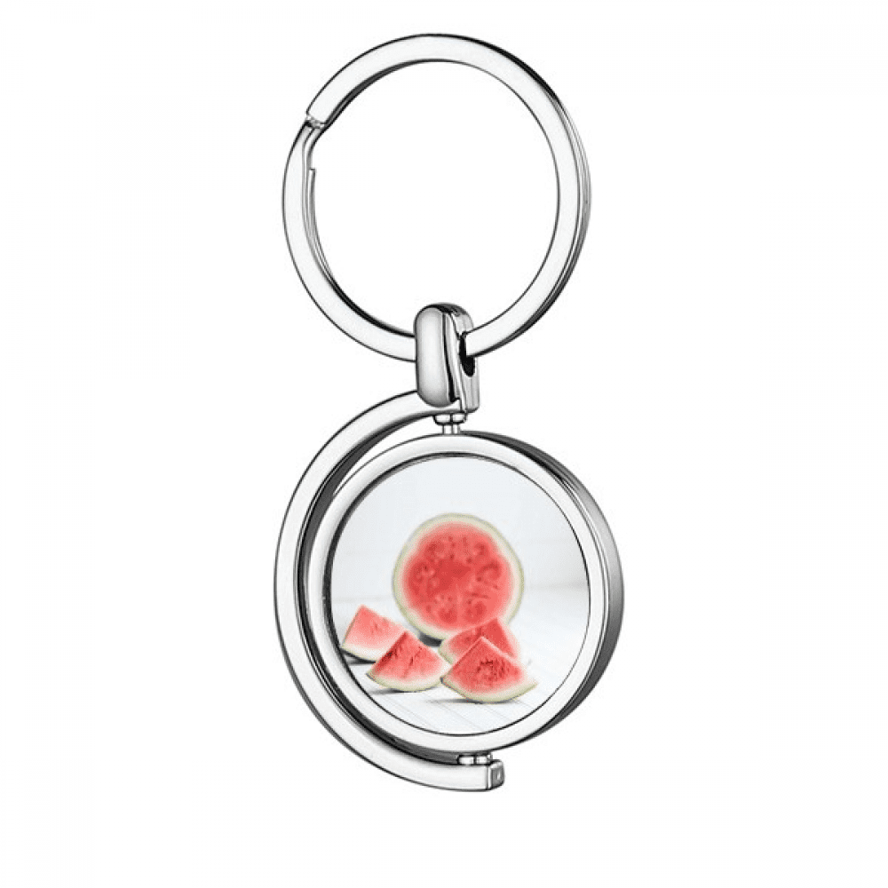 Fresh Watermelon Summer Fruit Picture Rotating Keychain Metal Keyring ...