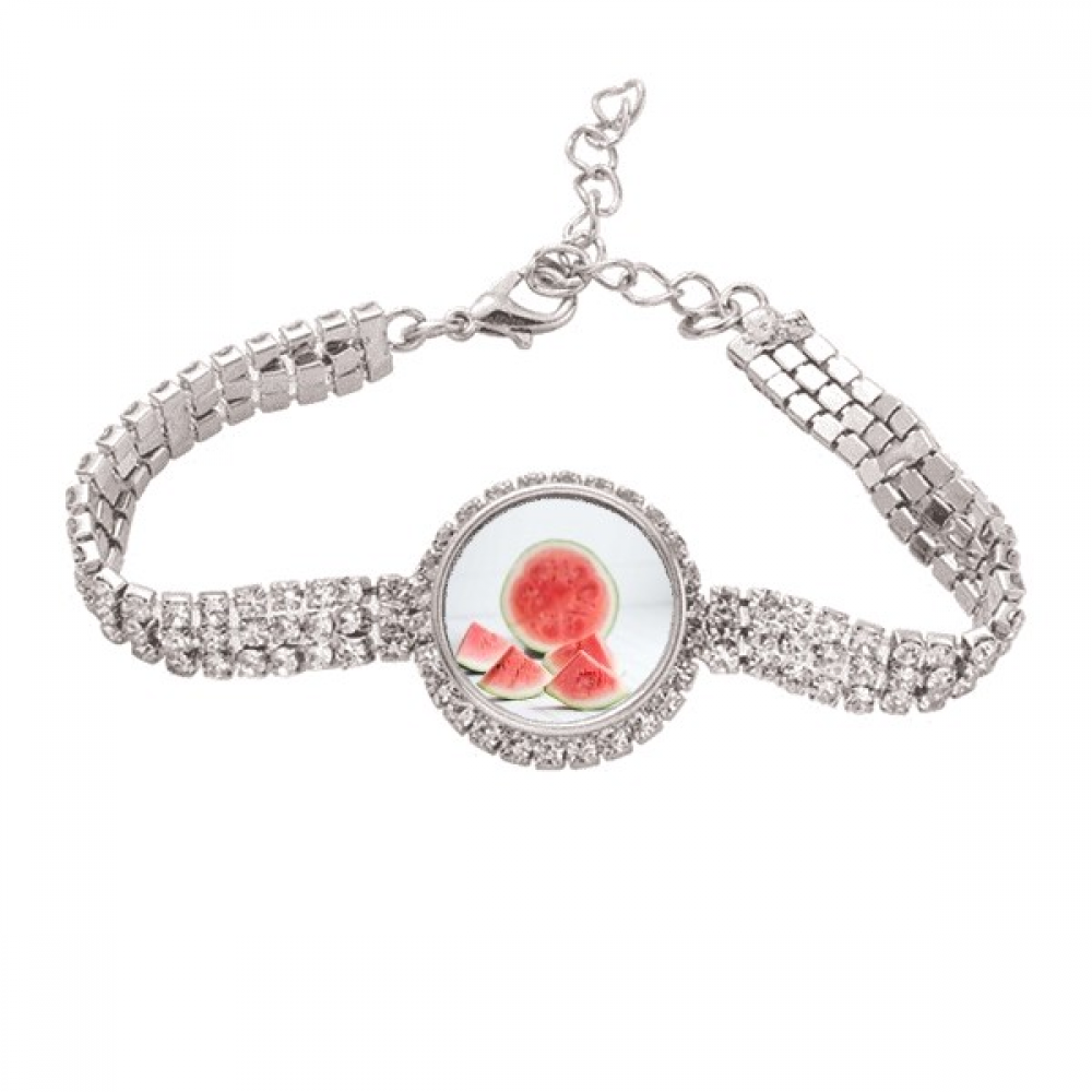 Fresh Watermelon Summer Fruit Picture Tennis Chain Anklet Bracelet ...