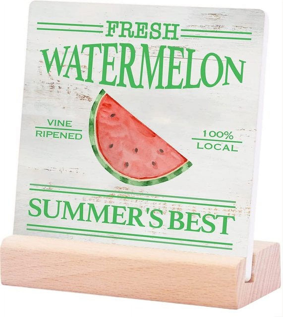 Fresh Watermelon Table Sign Plaque Home Decor Summer Tabletop Sign Desk ...