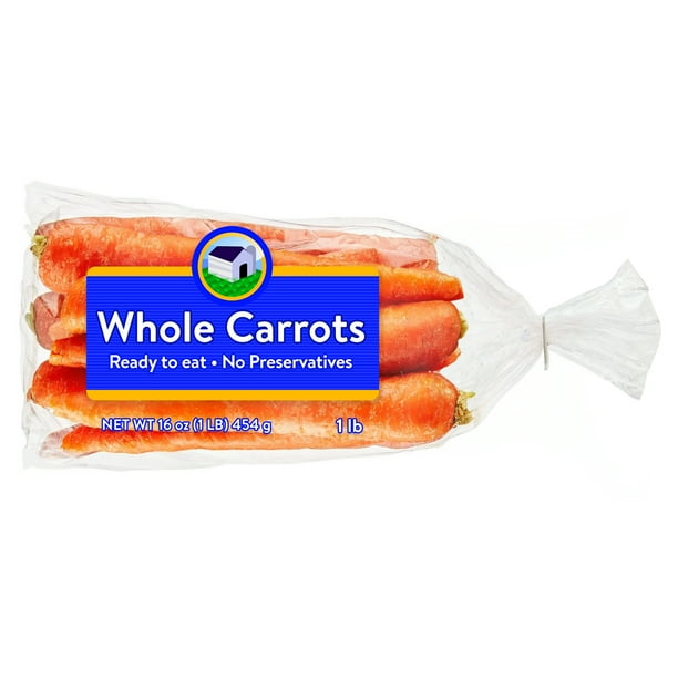 Fresh Whole Carrots, 1 lb Bag - Walmart Business Supplies
