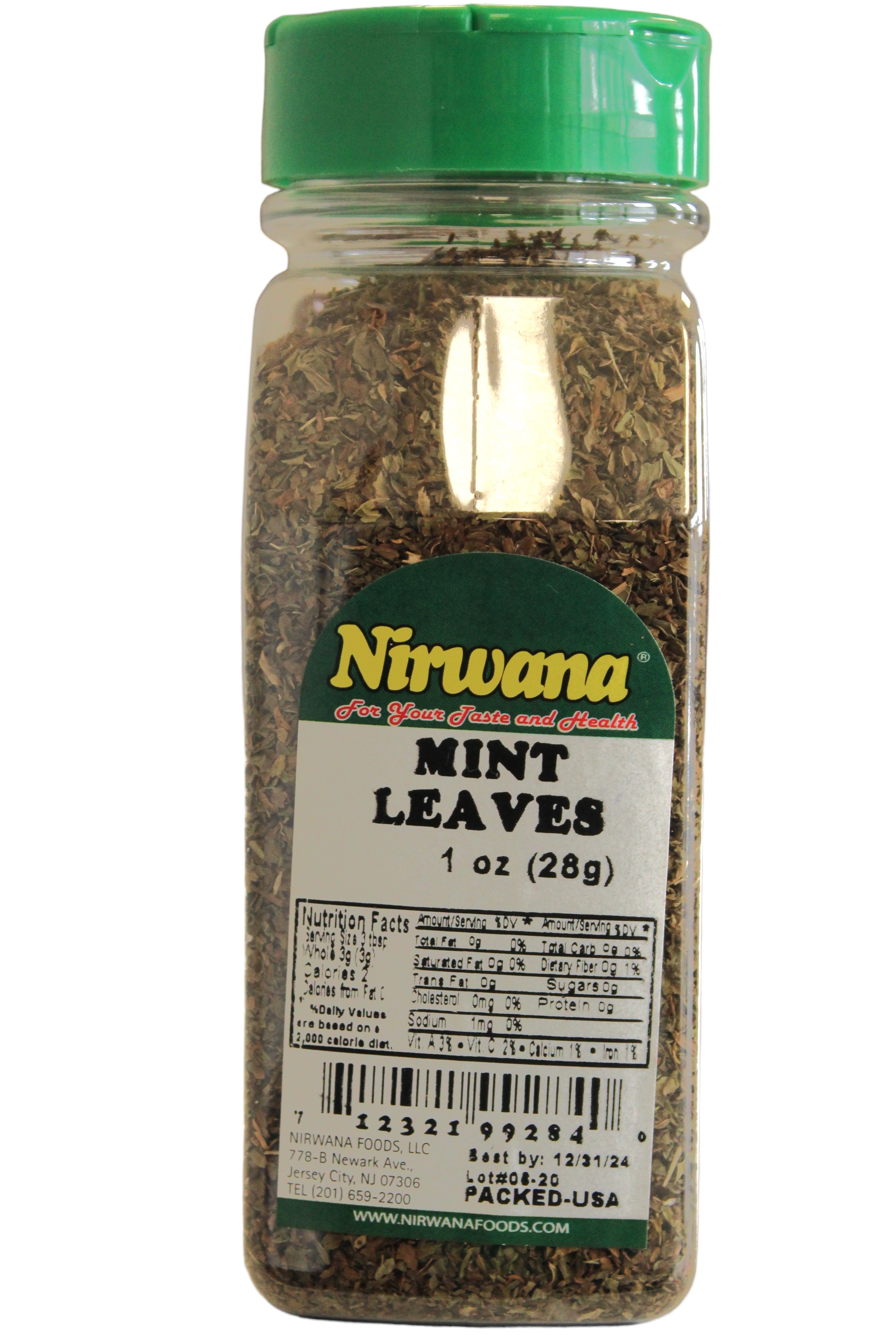 Fresh and Dried High Quality Mint Leaves, 1 oz Food Jar by Nirwana ...