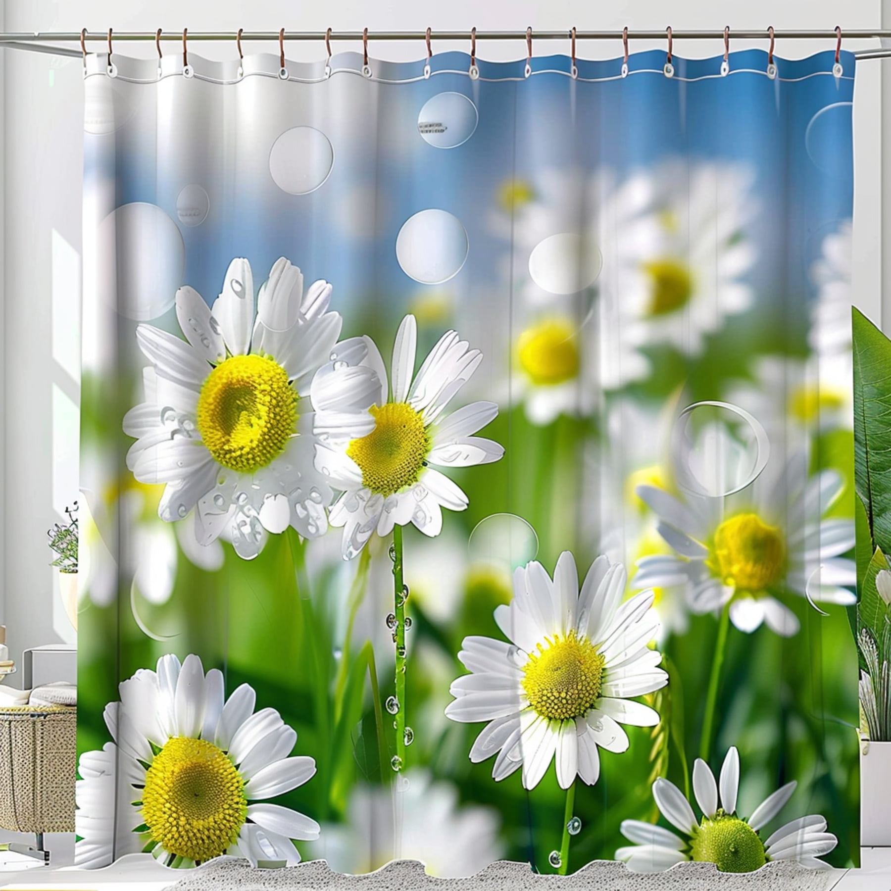 Fresh And Sunny Floral Shower Curtain Brighten Your Bathroom With