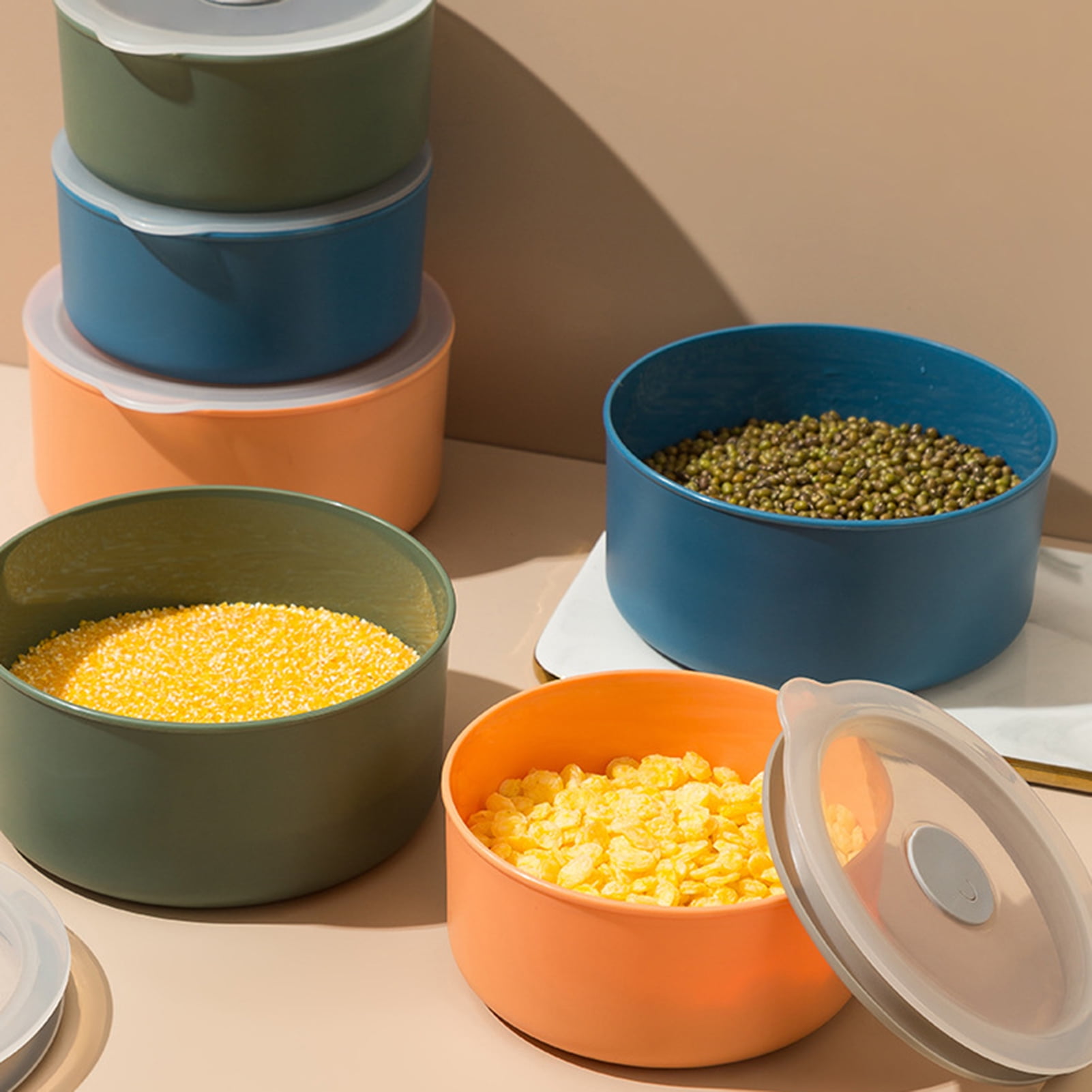 Fresh-keeping Bowl Nordic Style Food Storage Container with Lid ...