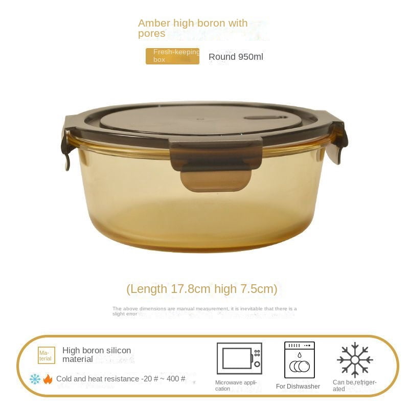 Fresh-keeping box microwave heating special glass lunch box household ...