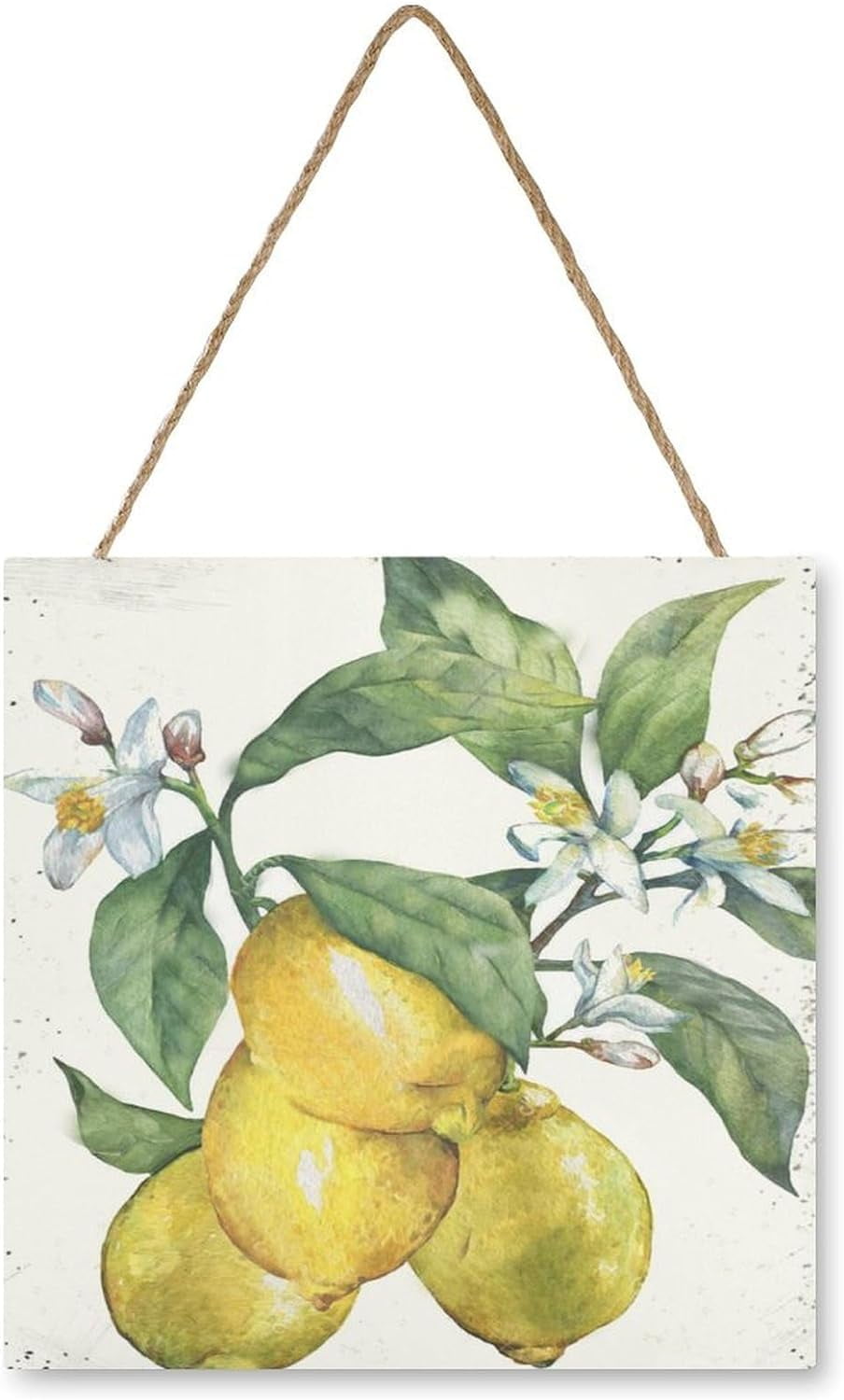 Fresh lemon flowers Farmhouse Wood Sign Lemon Kitchen Decor ...