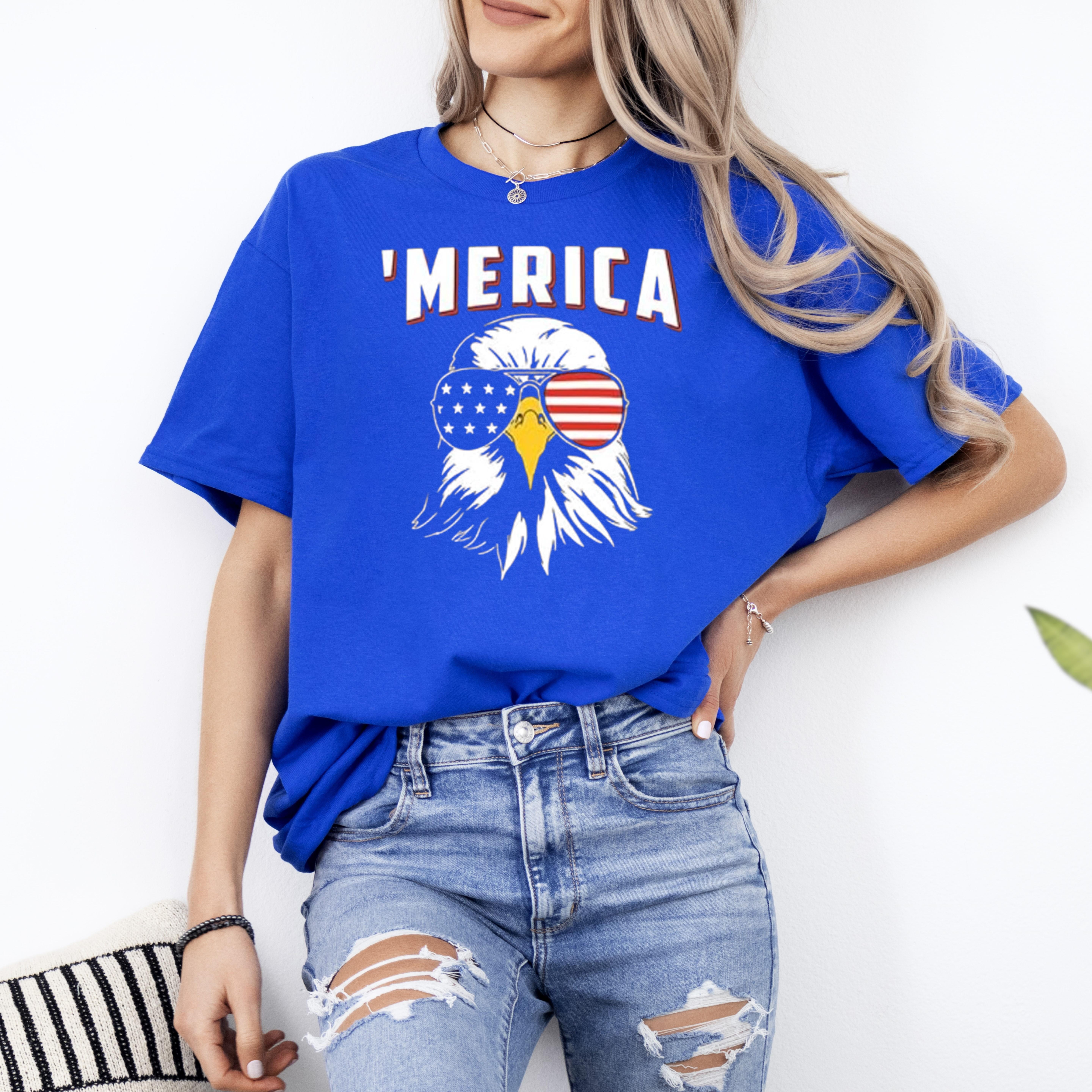 FreshFrame Clothing Cool Freedom Eagle USA Patriotic T-Shirt, Sweatshirt, Hoodie for Men, for ...