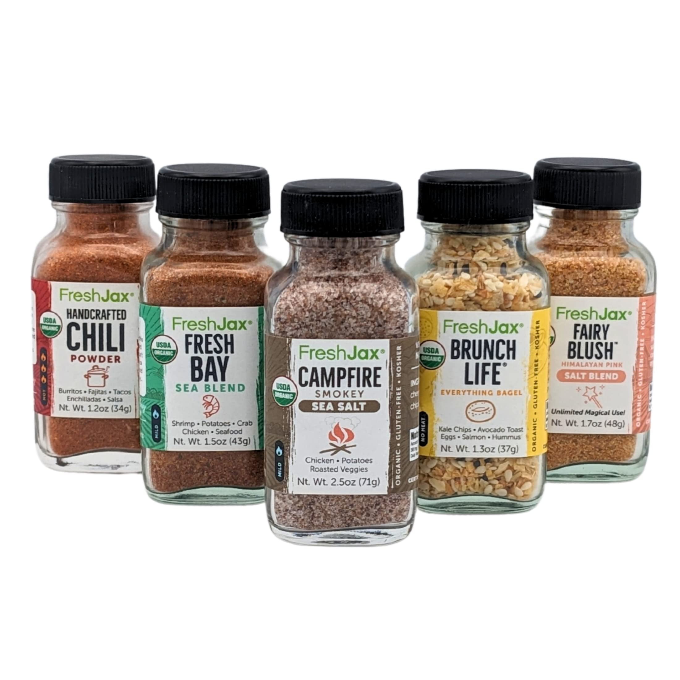 FreshJax Camping Seasoning Gift STF9 Set | 5 sampler sized Organic ...
