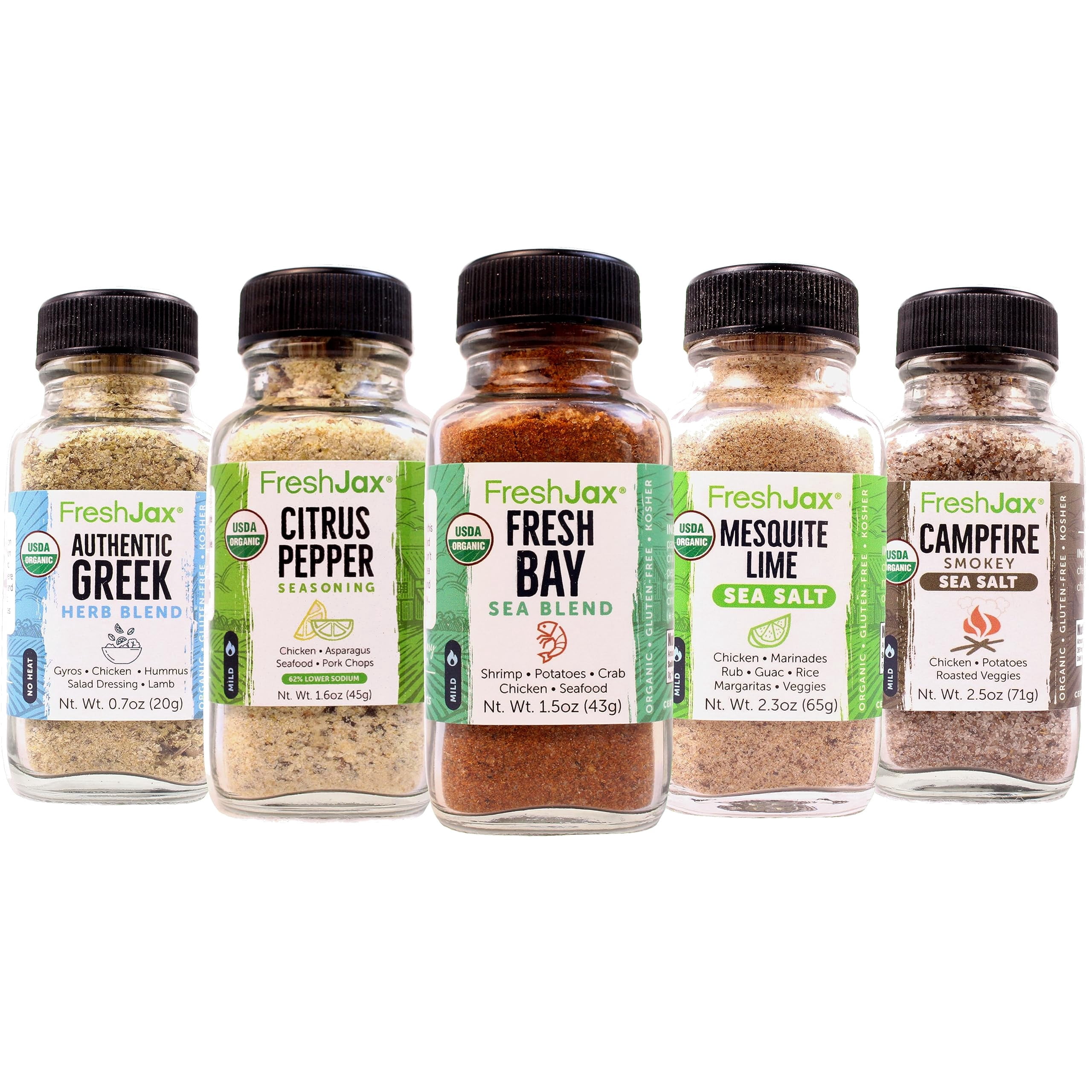 FreshJax Chicken Seasoning Gift DEF29 Set | 5 Sampler Sized Organic ...