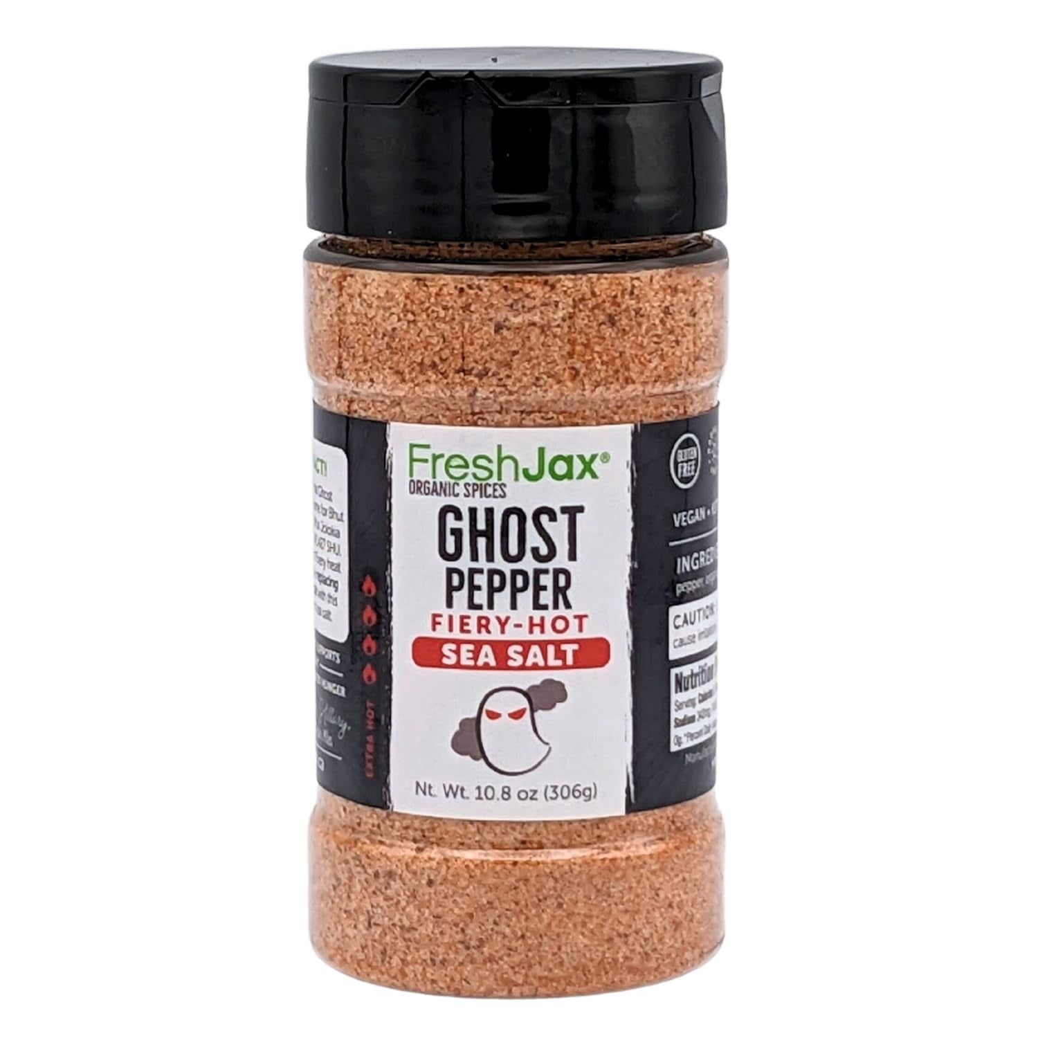 FreshJax Ghost Pepper Sea Salt (10.8 oz) Extra Spicy Gourmet Salt for ...