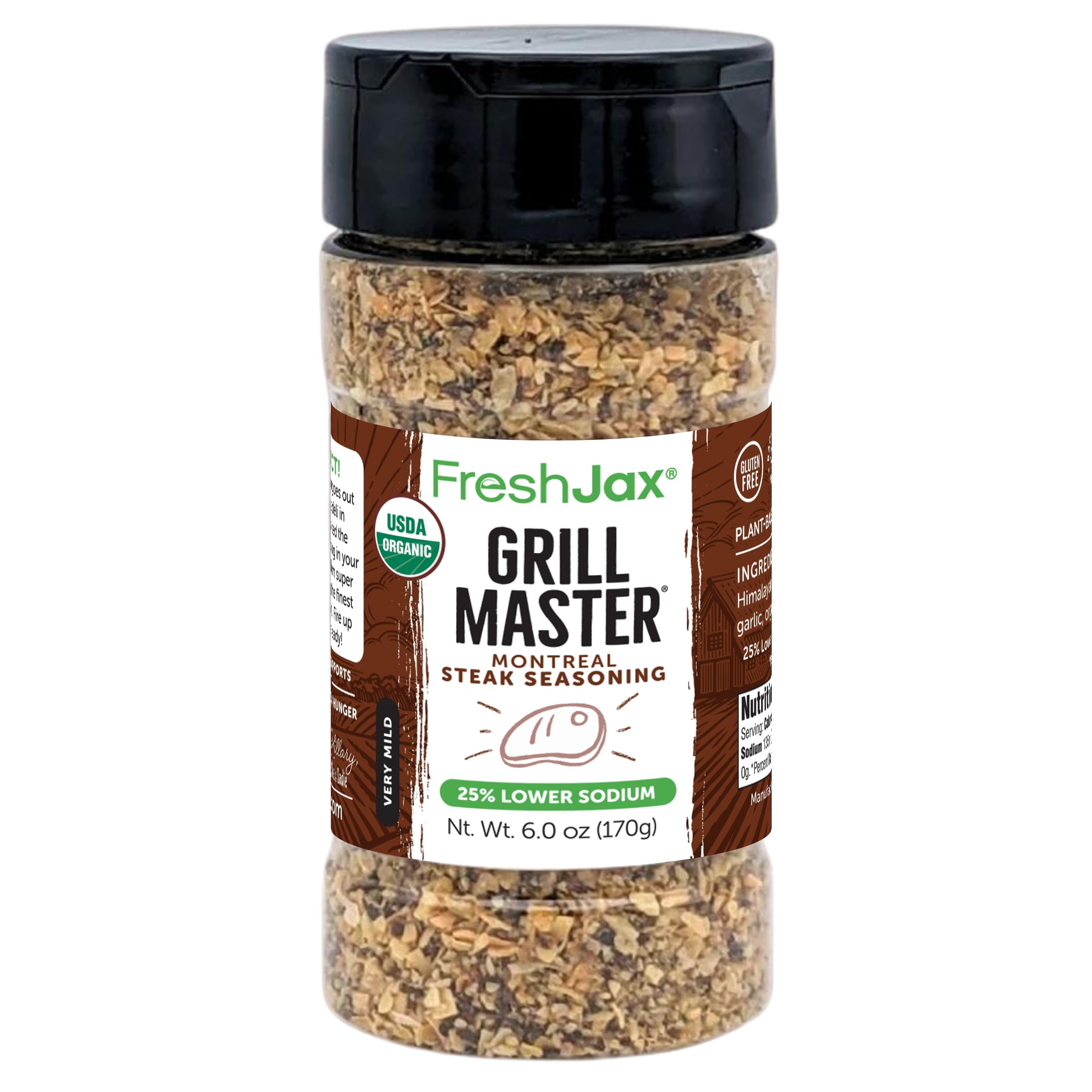 FreshJax Grill Master® Organic Montreal MDA05 Steak Seasoning - 6.0 BBQ ...