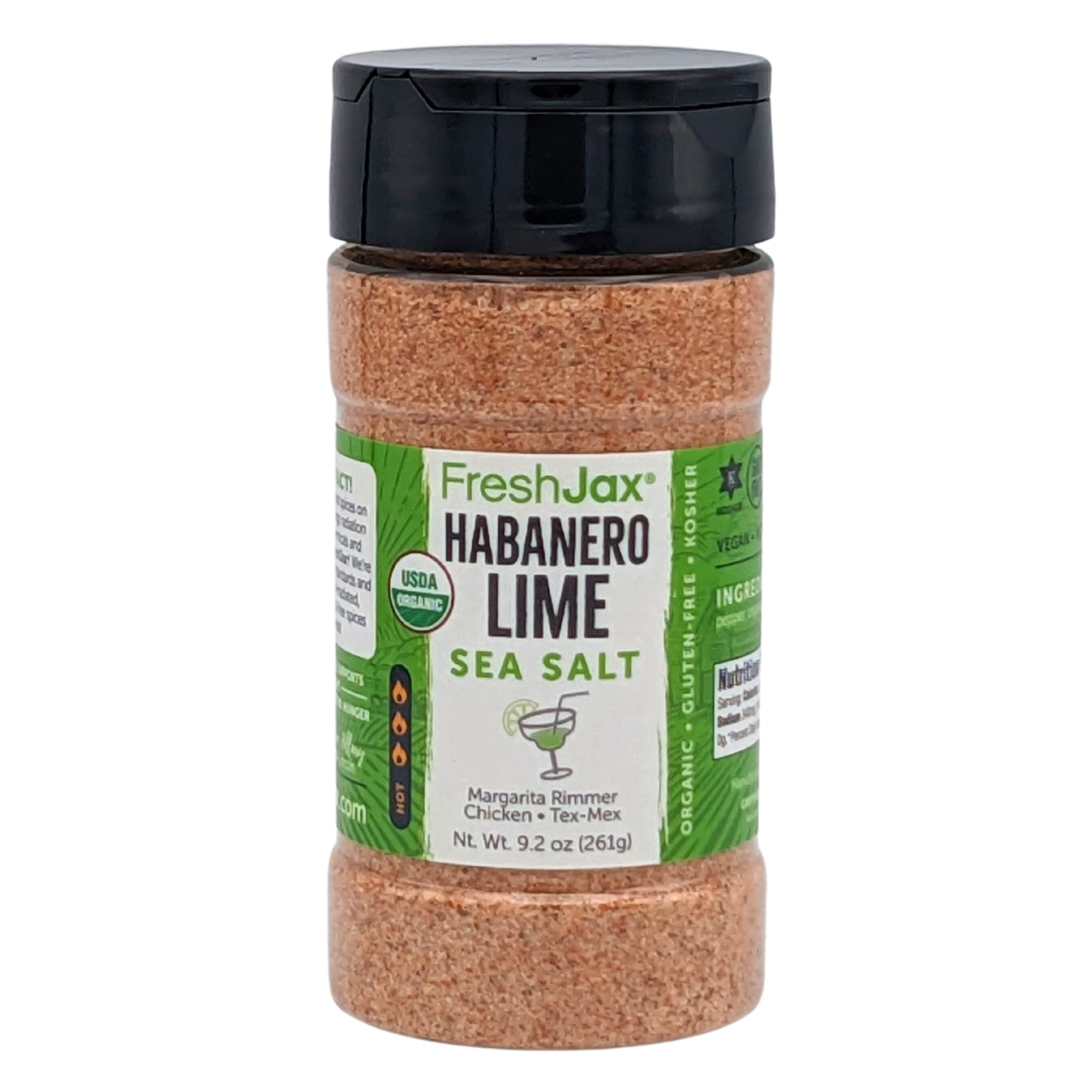 FreshJax Habanero Lime Certified Organic Hot Sea Salt - 9.2 oz Bottle ...