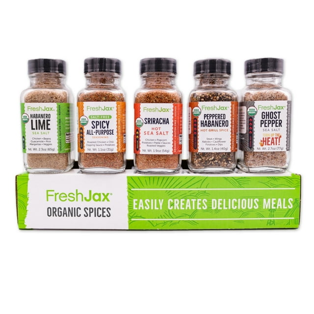 FreshJax Hot & Spicy Seasoning Gift Set | Pack of 5 Organic Hot & Spicy ...
