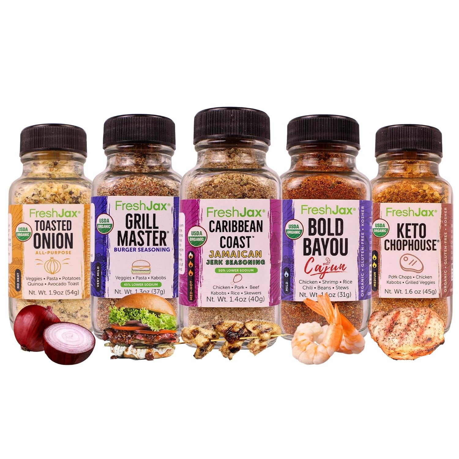 FreshJax Keto Seasoning Gift Set | Pack of 5 Organic Keto Premium ...