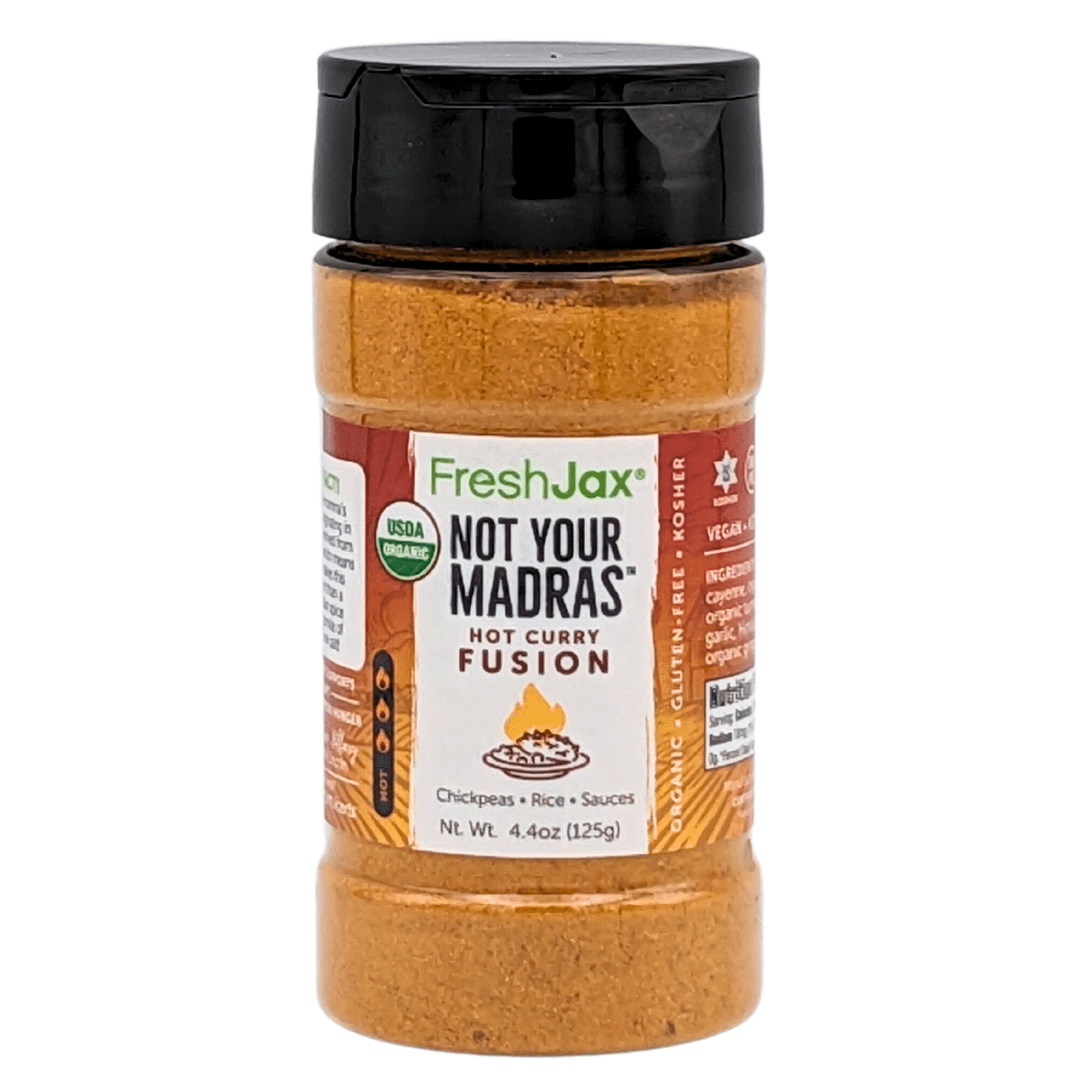 FreshJax Not Your Madras Hot Curry Fusion (4.4 oz Large Bottle) Non GMO ...