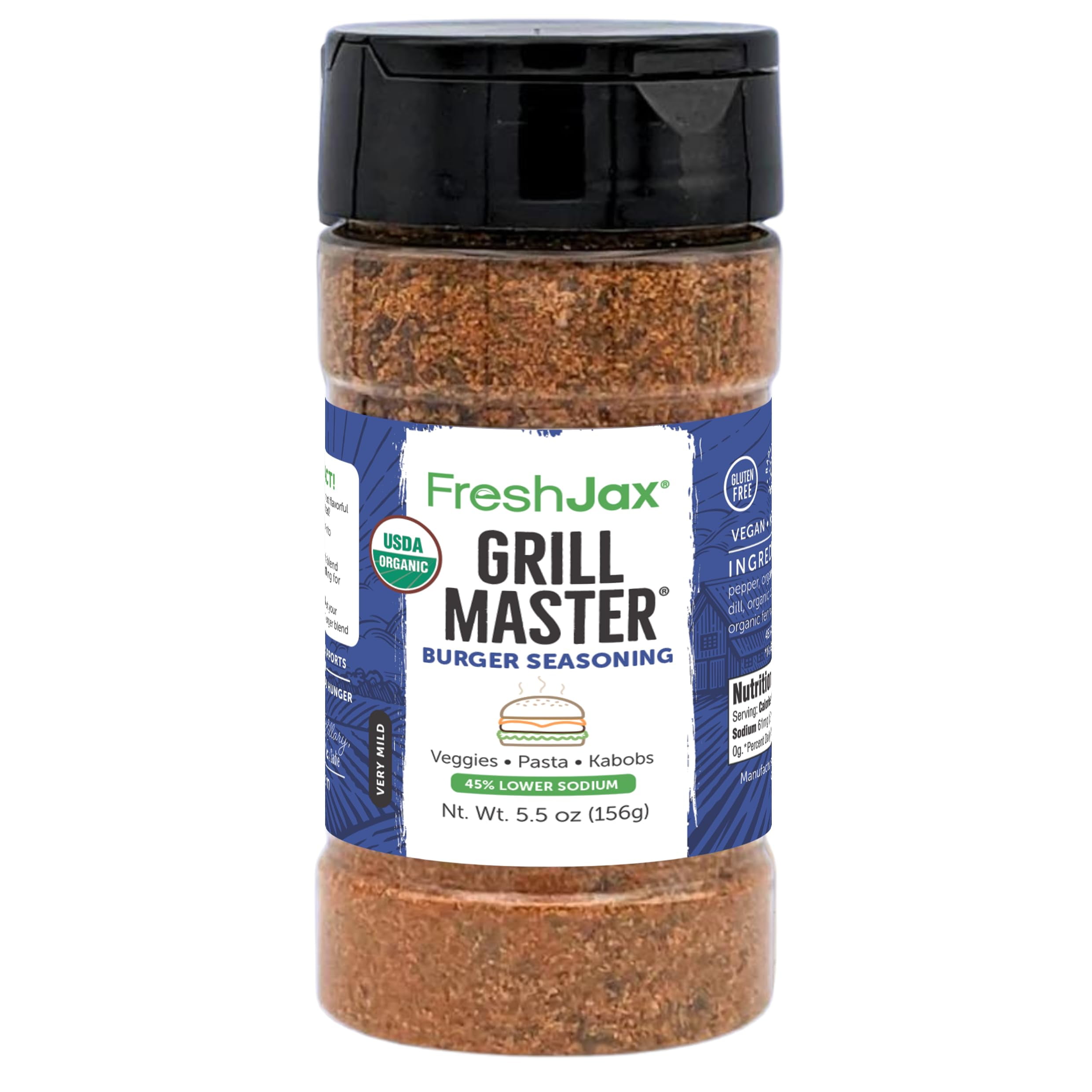 FreshJax Organic Burger FEV6 Seasoning (5.5 oz) - All-Purpose Hamburger ...