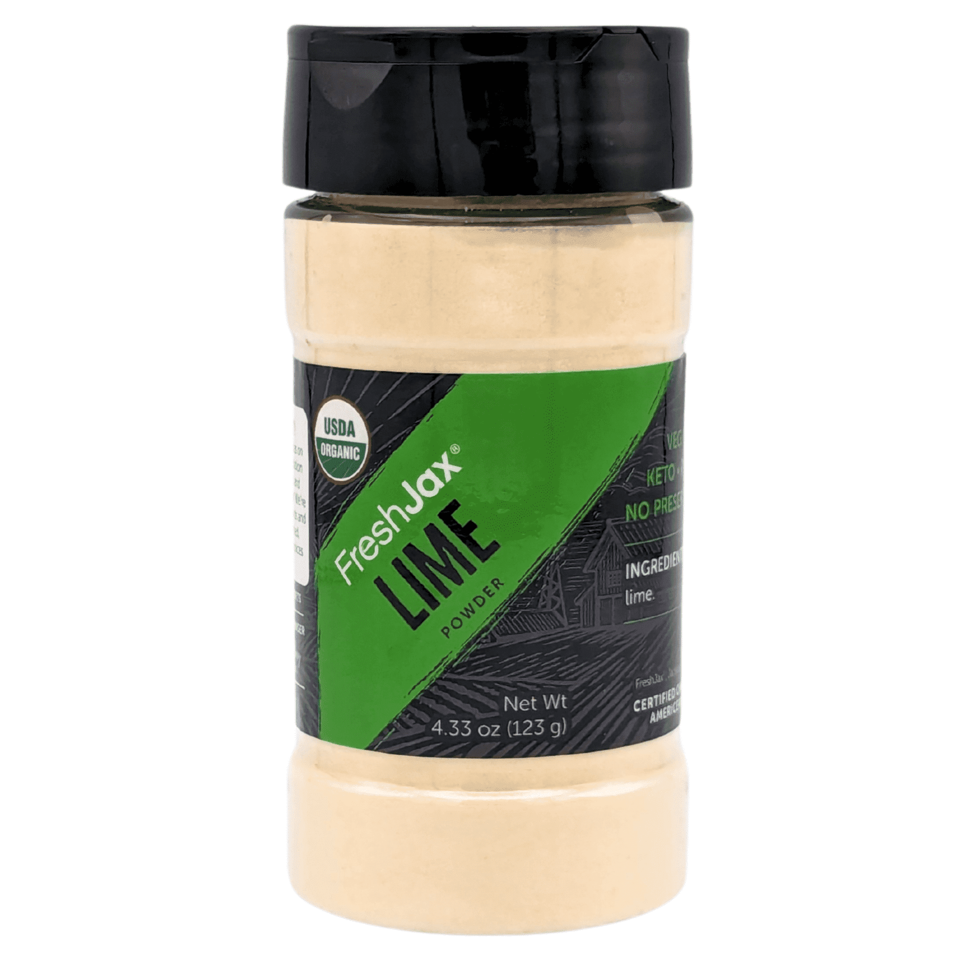 FreshJax Organic Lime Powder (4.33 oz Bottle) Non GMO, Gluten Free ...