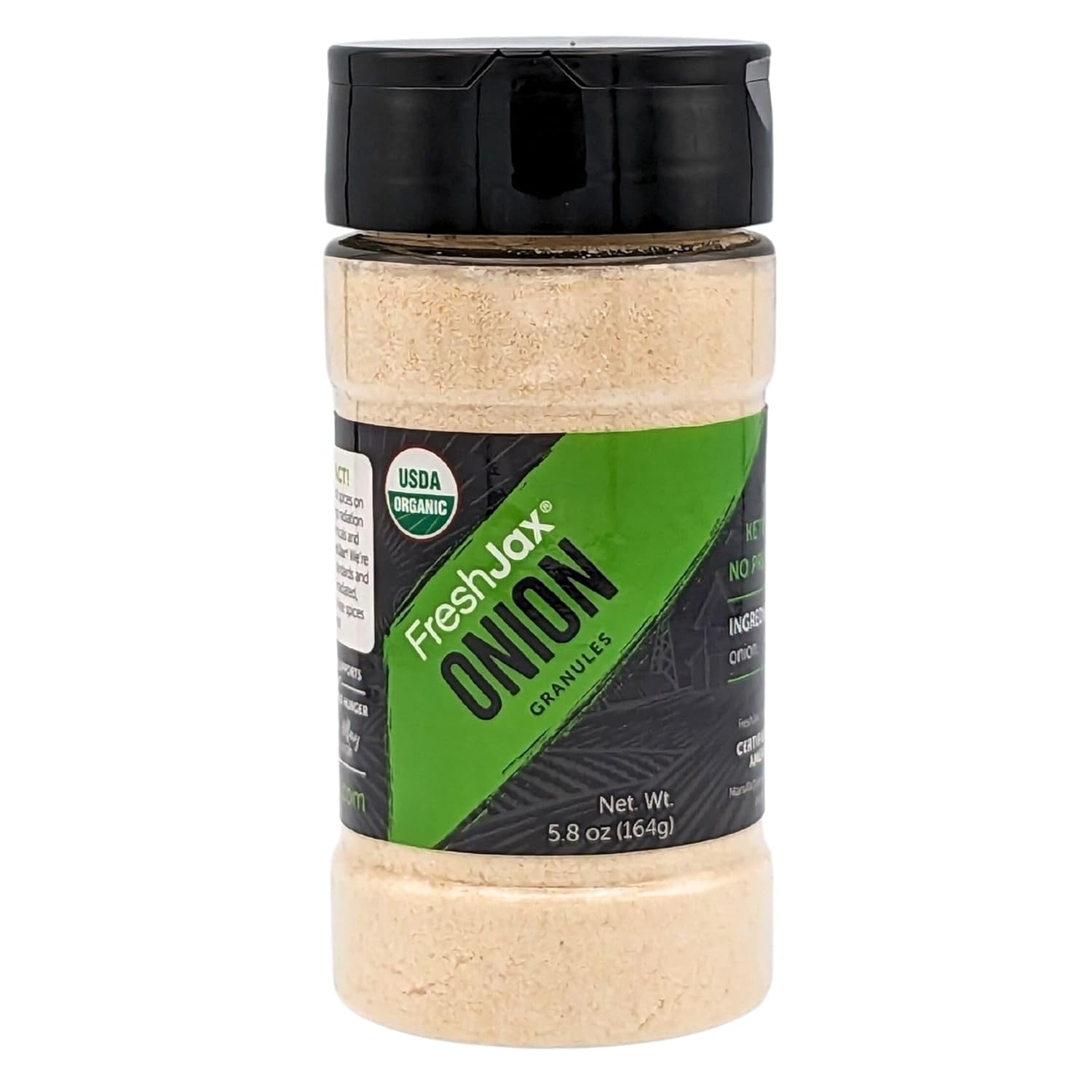 FreshJax Organic Onion Granules (5.8 oz Large Bottle) Certified Organic ...