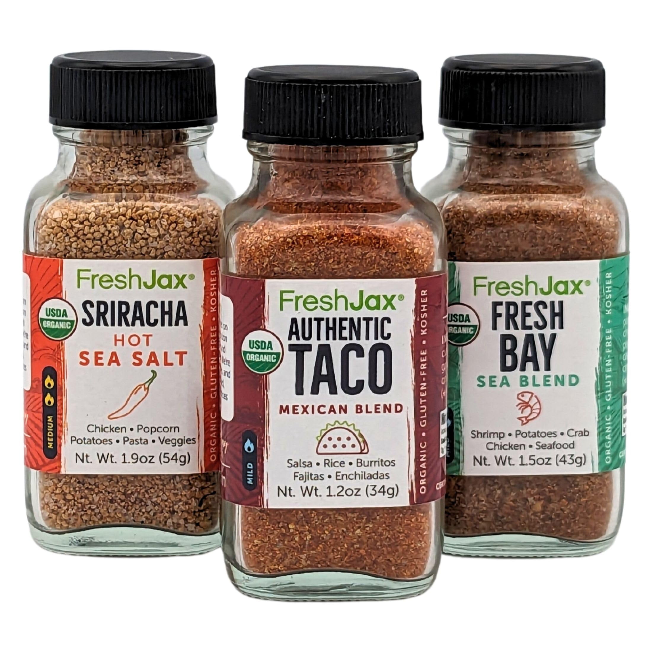 FreshJax Organic Seafood FEV6 Seasoning Gift Set | 3 Sampler-Sized ...