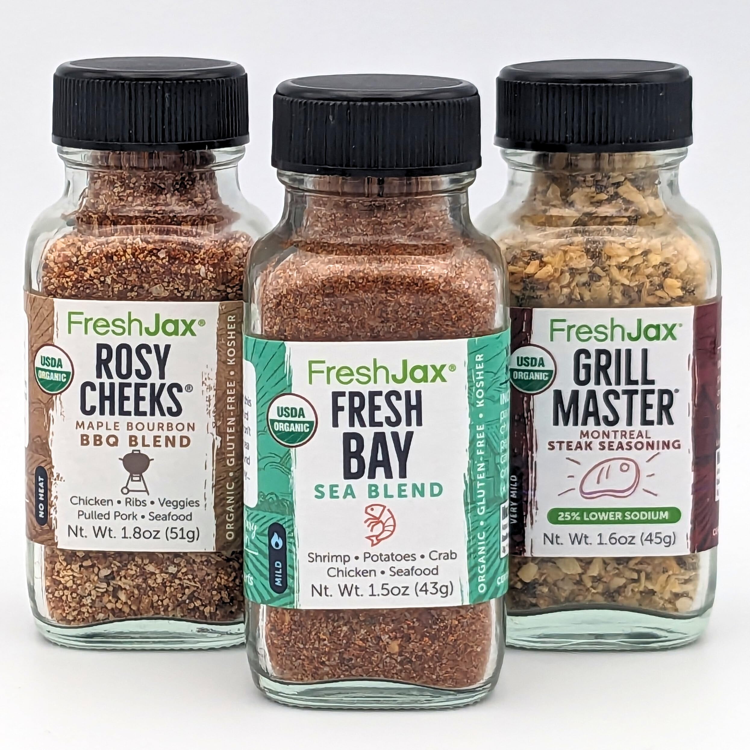 FreshJax Organic Surf n' Turf Seasoning Gift Set | 3 Sampler-Sized ...
