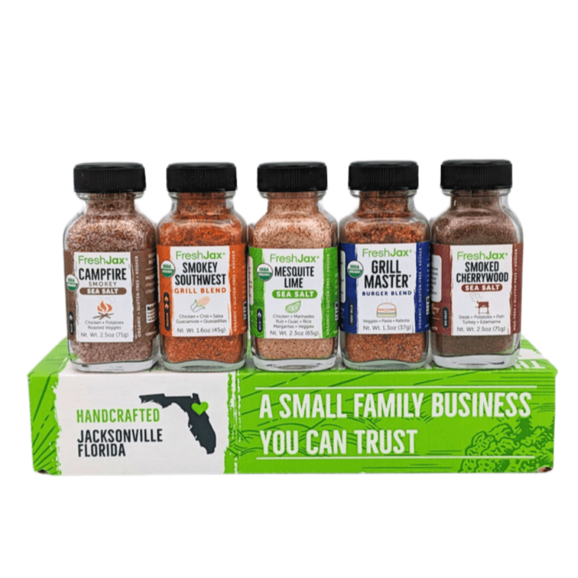 FreshJax Organic Smoked Spices Gift Set | BBQ Grill Seasonings | Meat ...