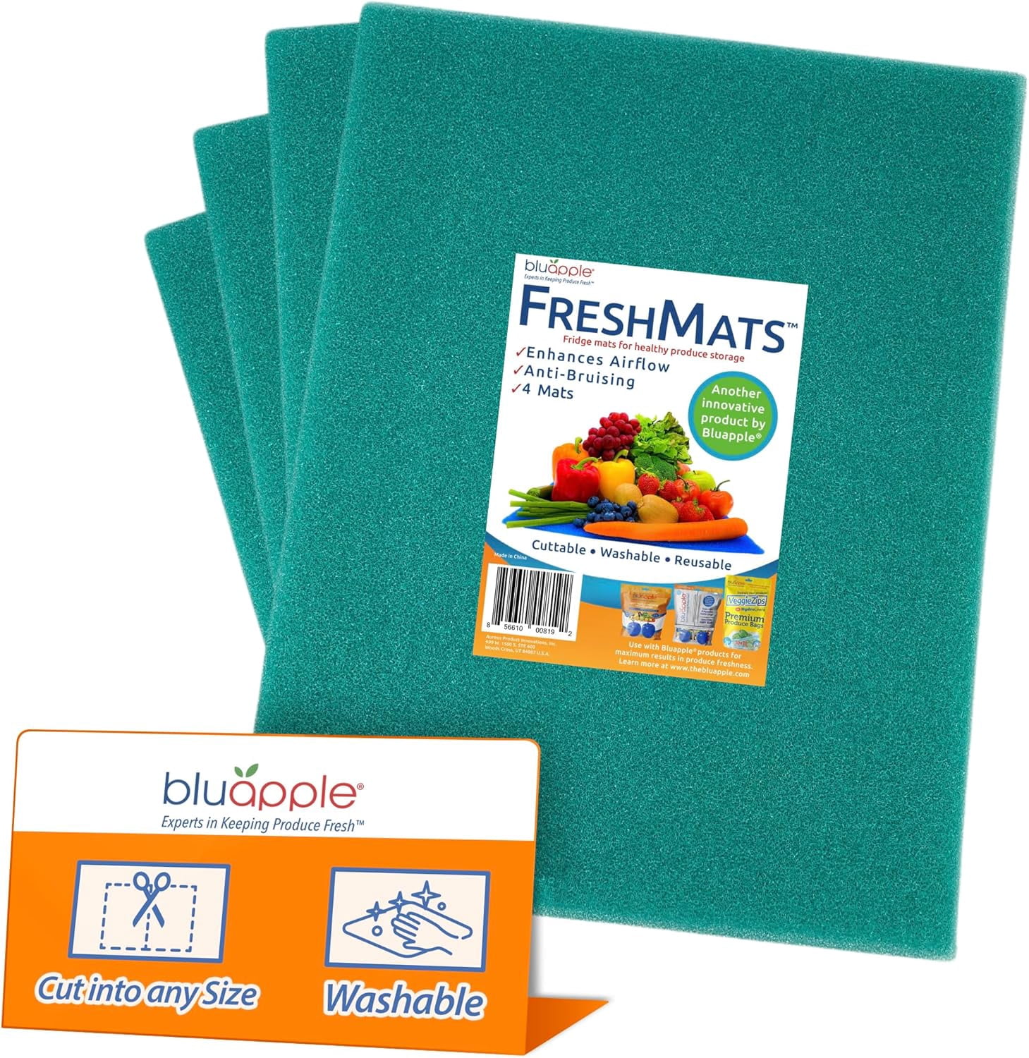 FreshMats, Refrigerator Bin Liner, Fridge Drawer Mats, Crisper Life ...