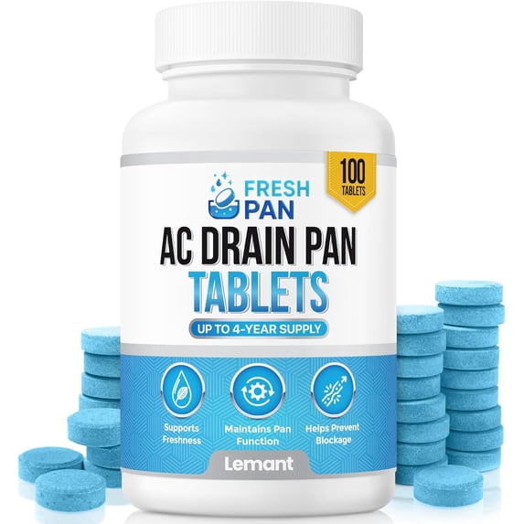FreshPan AC Drain Pan Tablets (100 Count) | 4 Year Supply of Slow ...