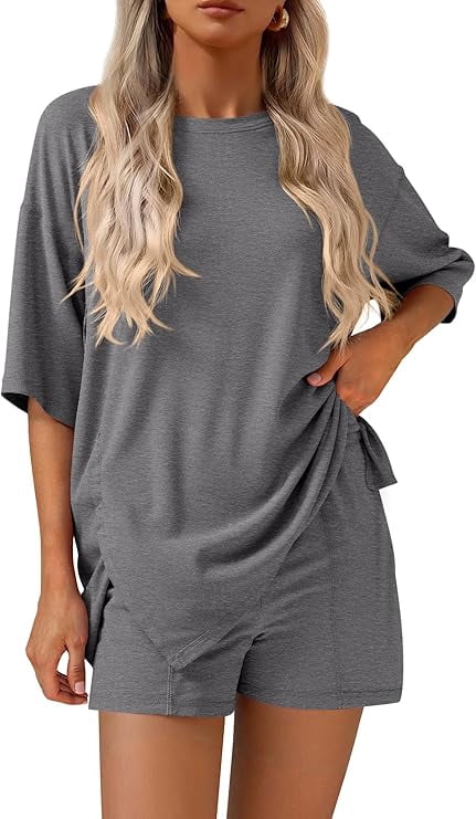 FreshPretty 2 Piece Sets for Women Summer Lounge Sets Casual Oversized ...