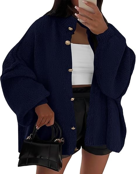 FreshPretty Cardigan Sweaters for Women Fall Winter Outwear Lantern ...