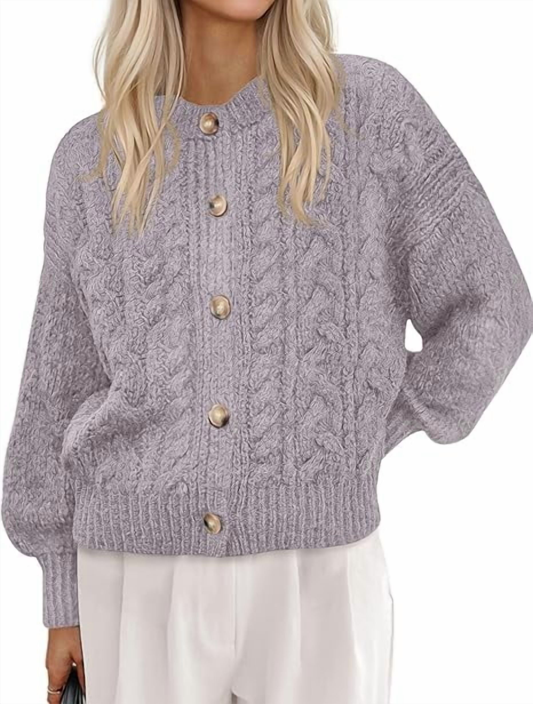 FreshPretty Chunky Cardigan Sweaters for Women Fall Fashion Button ...