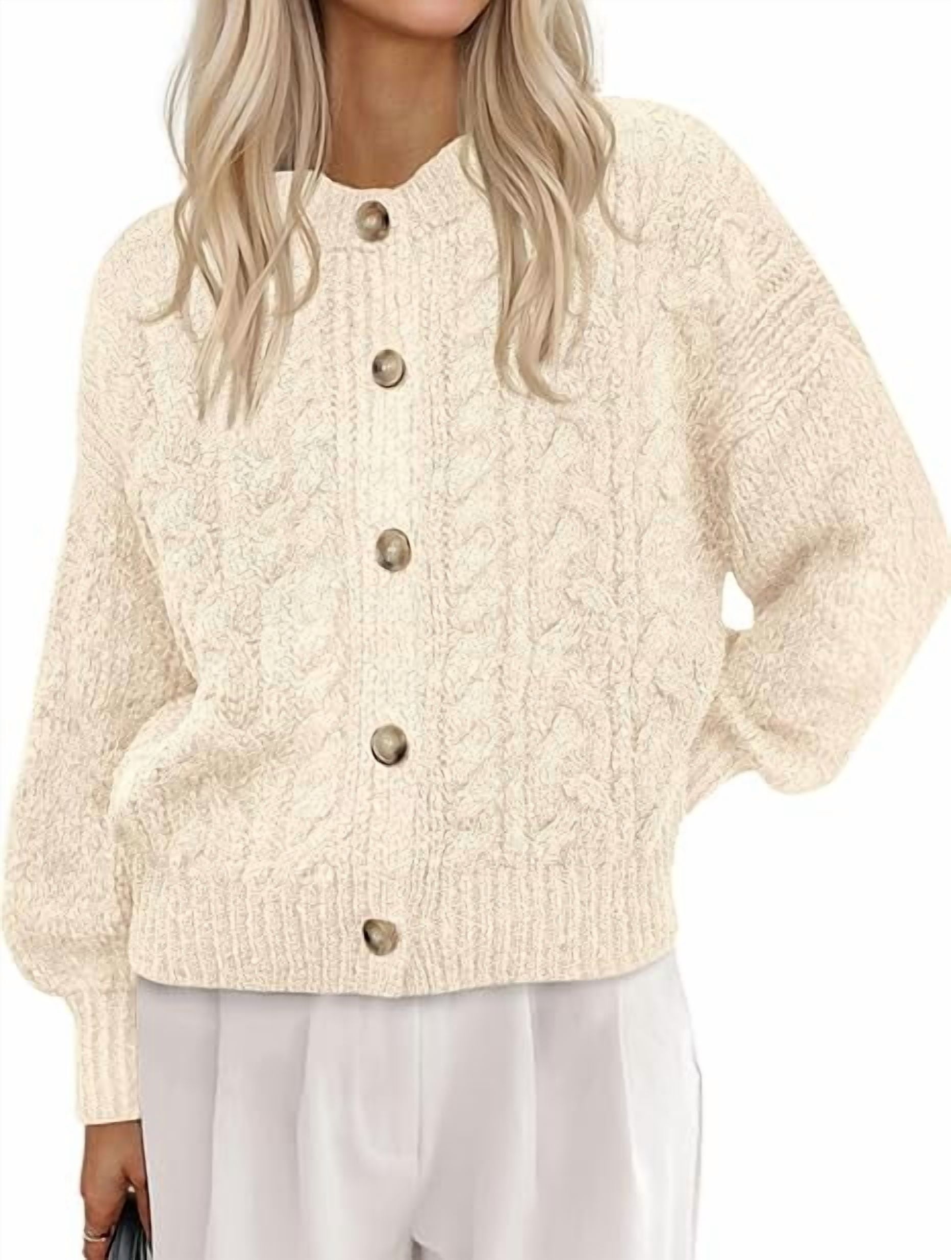 FreshPretty Chunky Cardigan Sweaters for Women Fall Fashion Button ...