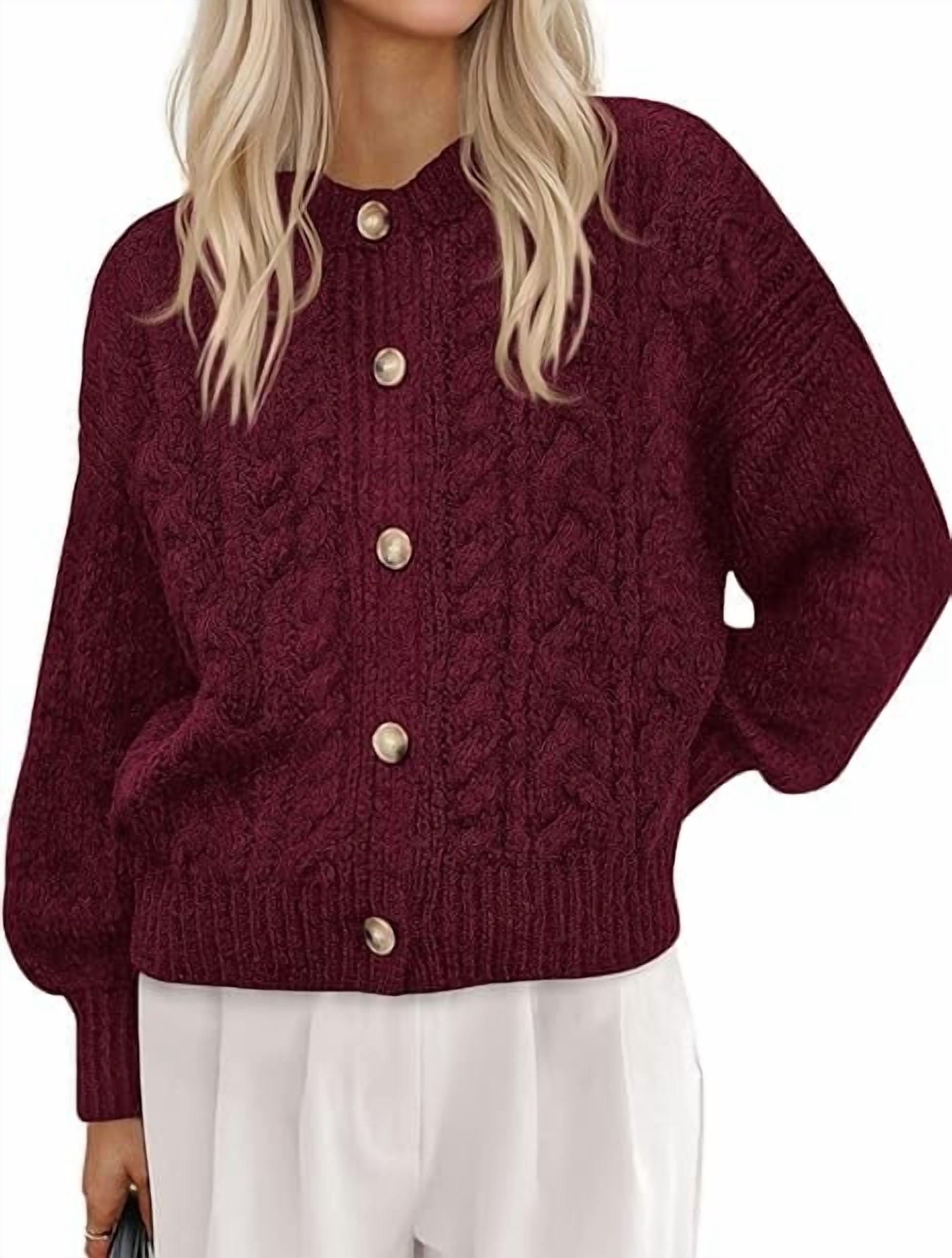 FreshPretty Chunky Cardigan Sweaters for Women Fall Fashion Button ...