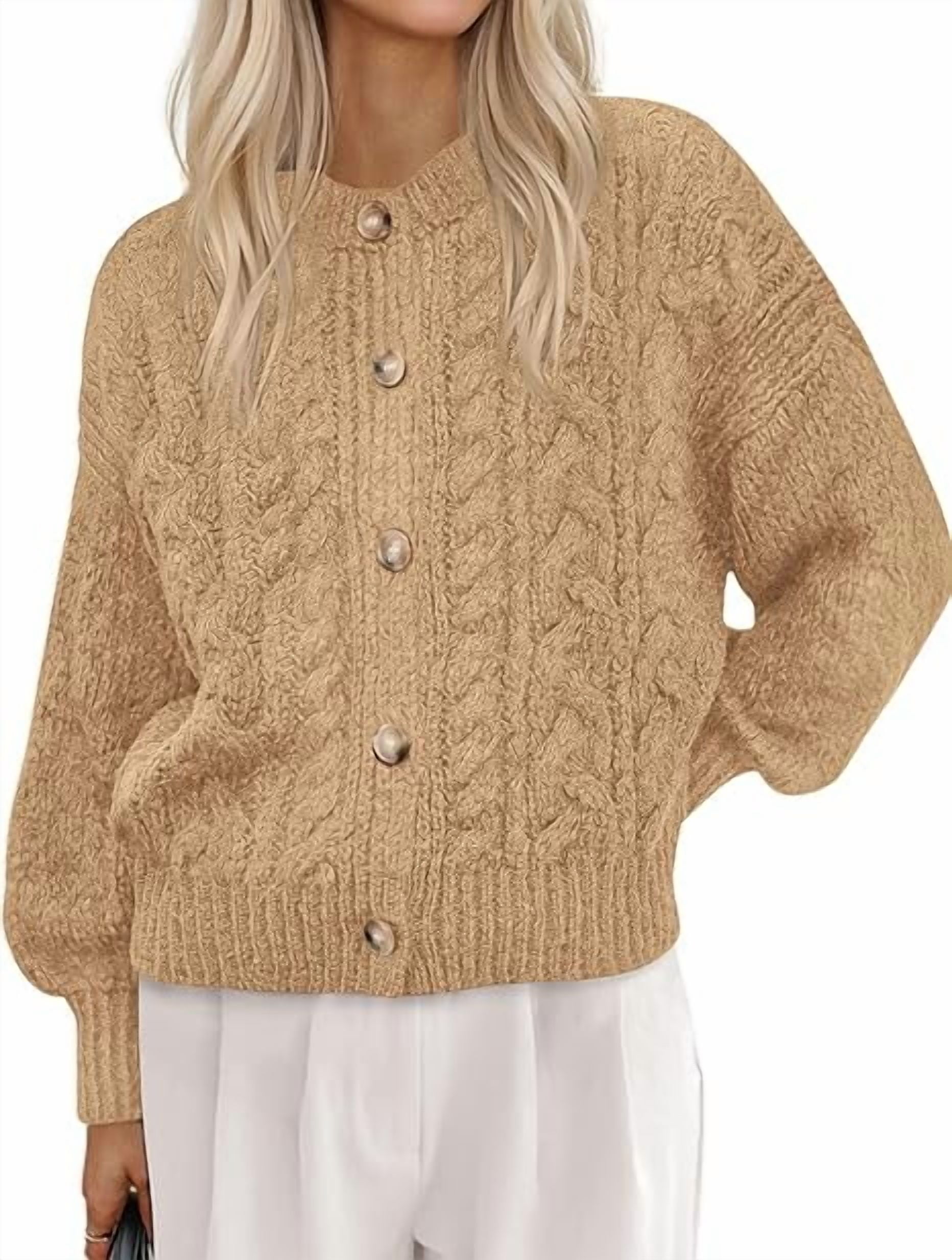 FreshPretty Chunky Cardigan Sweaters for Women Fall Fashion Button ...