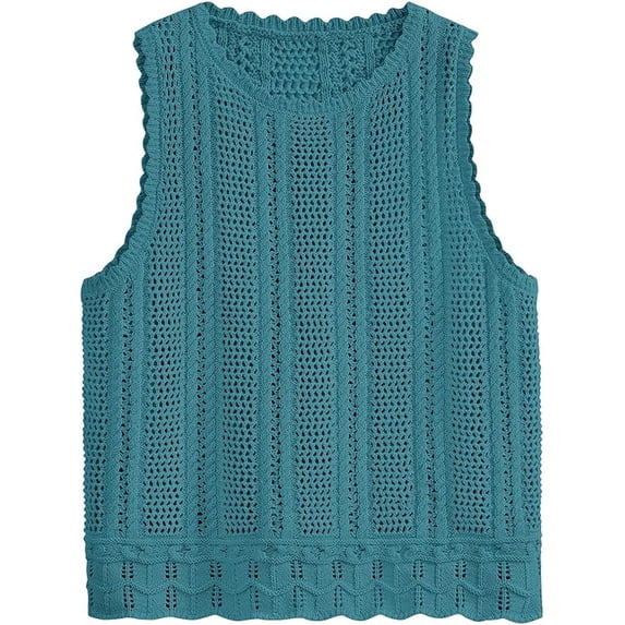 FreshPretty Crochet Tank Top Vacation Outfits for Women Sweater Vest ...