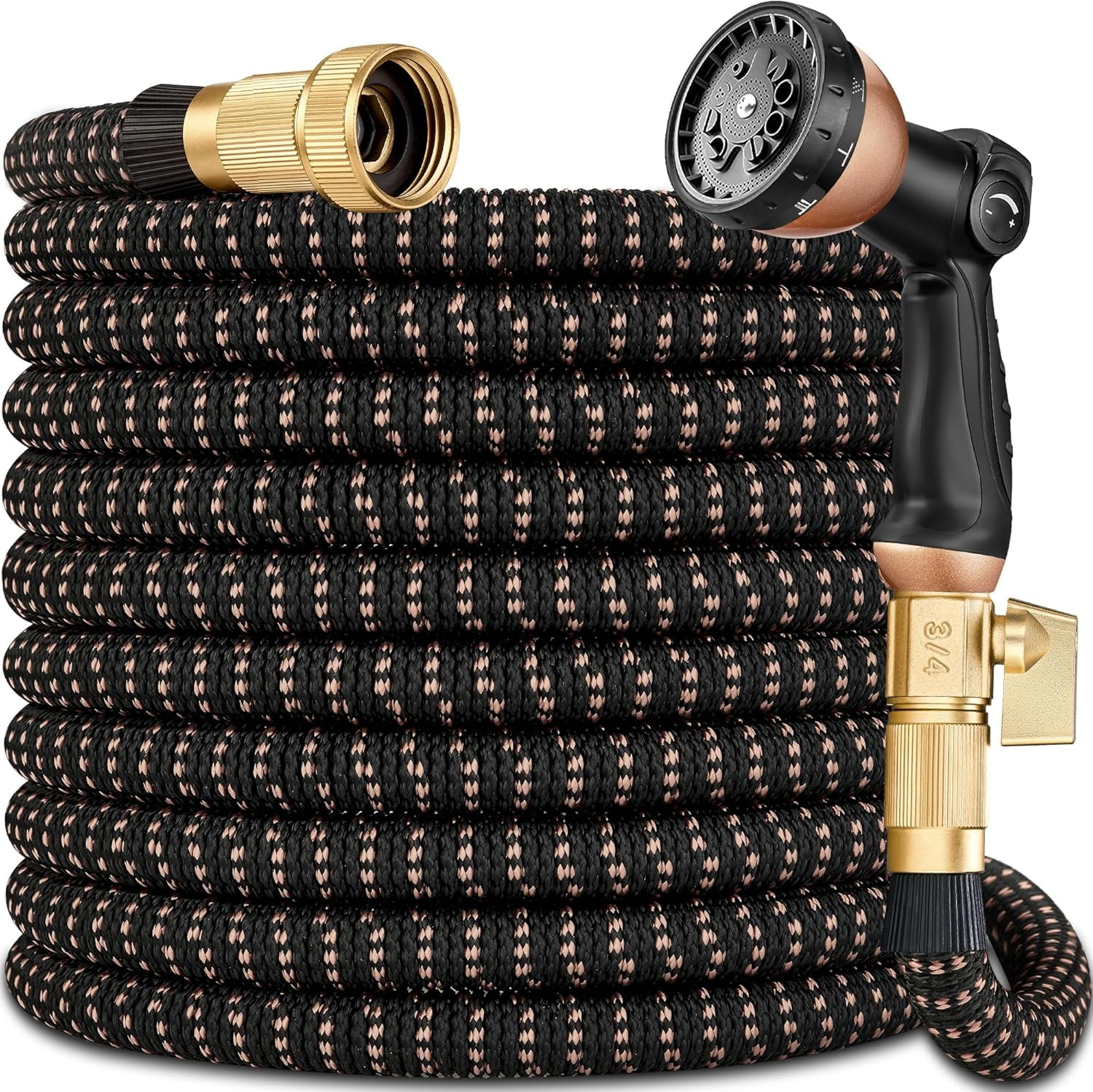 FreshVille 50 ft Expandable Garden Hose w/10 Functions Spray Nozzle ...