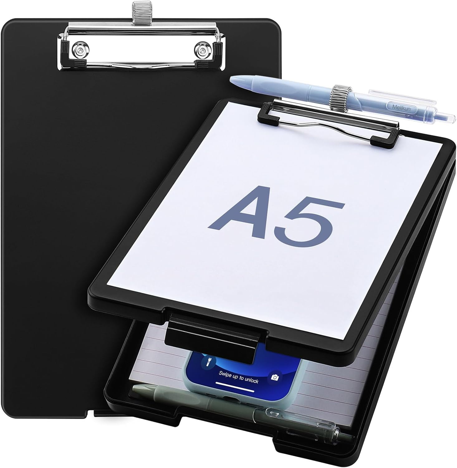 HearthHarmony Small Clipboard with Storage, A5 Clipboards with Pen ...