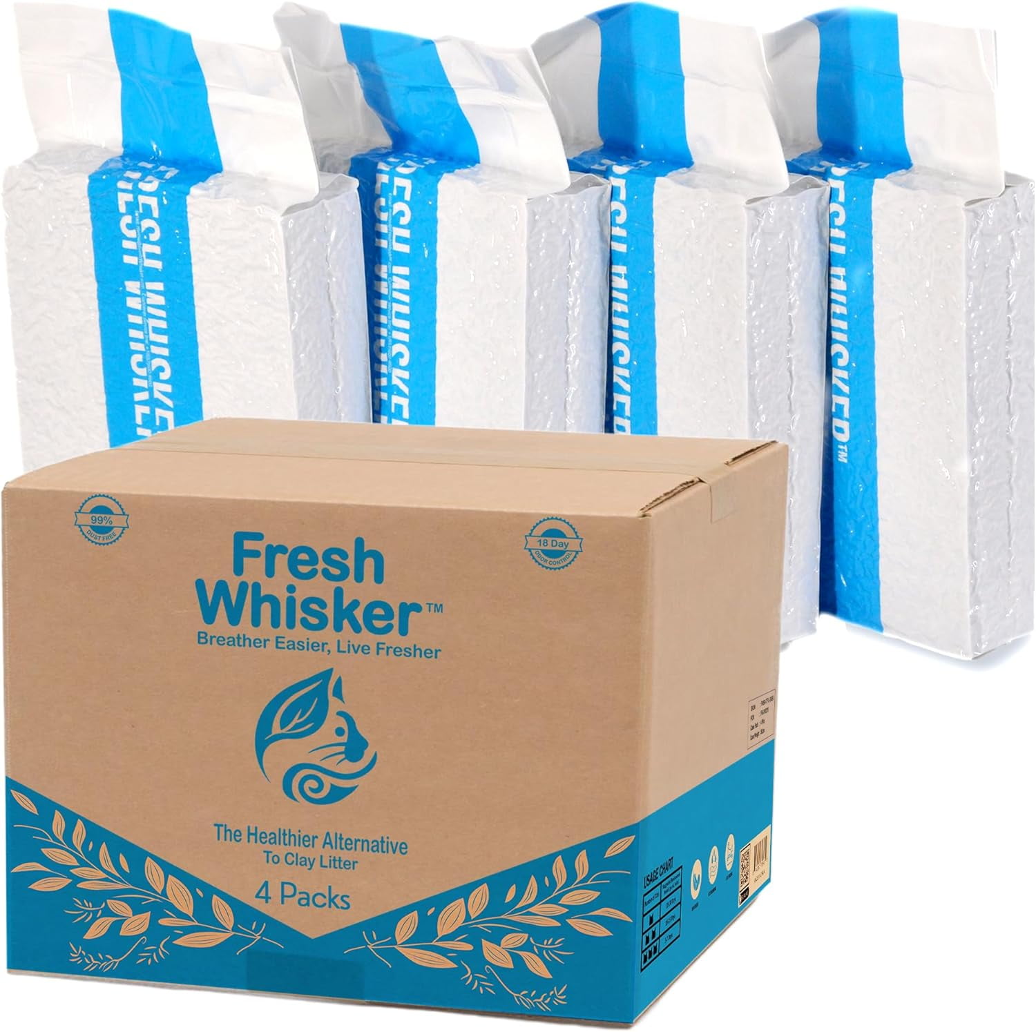 FreshWhisker Tofu Cat Litter, Ultimate Odor Control, Quick and Strong ...