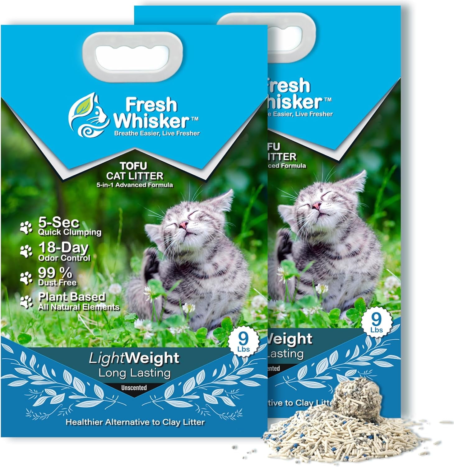 FreshWhisker Tofu Cat Litter, Ultimate Odor Control, Quick and Strong ...