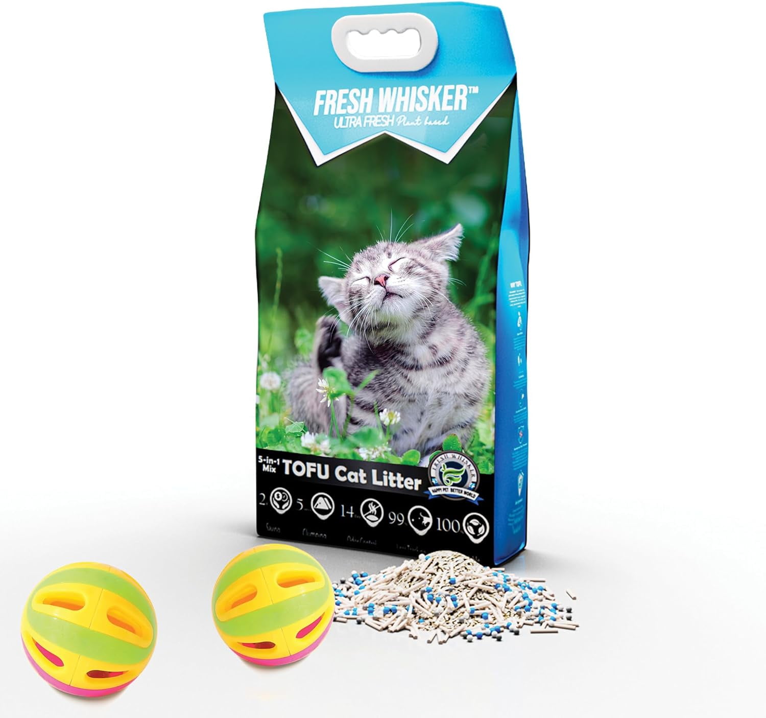 FreshWhisker Tofu Cat Litter, Ultimate Odor Control, Quick and Strong ...
