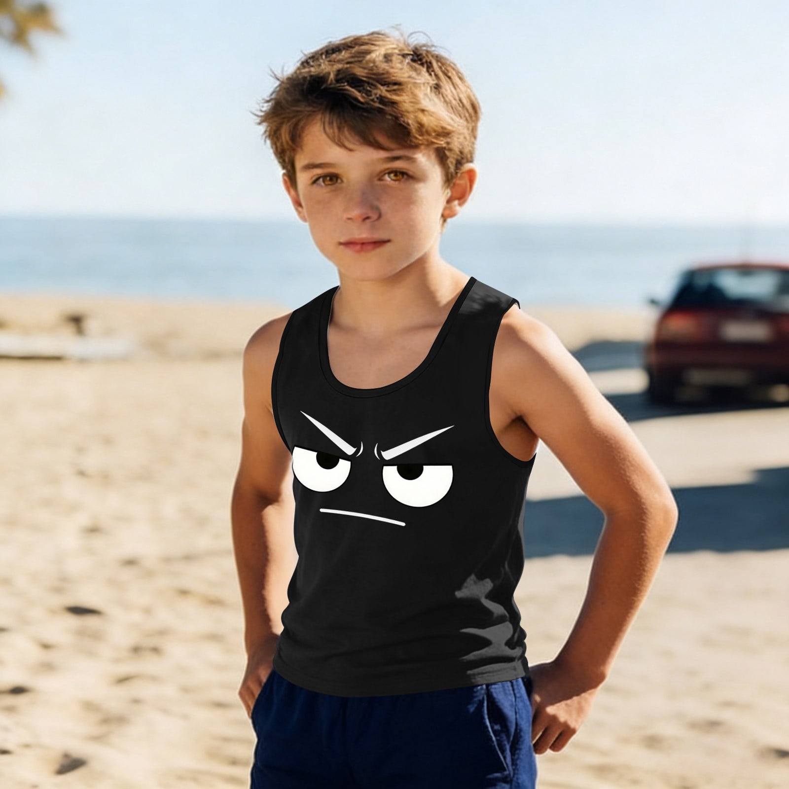 Freshbabe Boys Graphic Tank Tops, Cute Cartoon Printed Sleeveless ...
