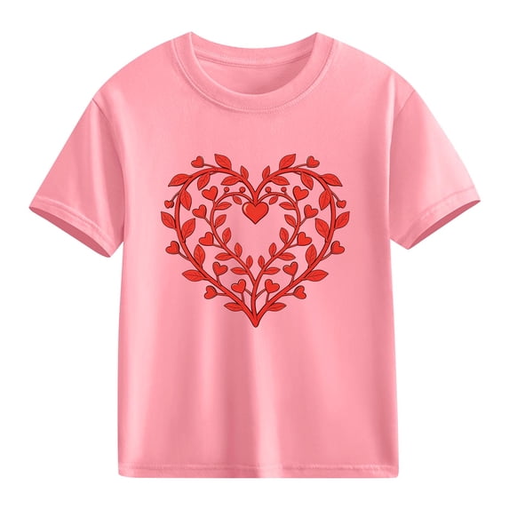 Freshbabe Kids Crewneck Short Sleeve T-Shirt, Cute Graphic Tee, Soft ...