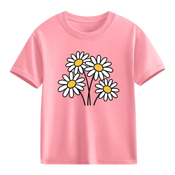 Freshbabe Kids Crewneck Short Sleeve T-Shirt, Cute Graphic Tee, Soft ...