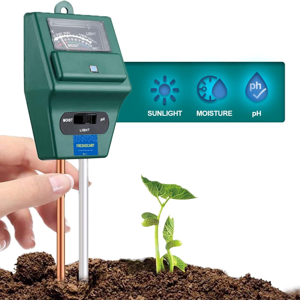 Freshdcart Solar Ph Meter For Soil Testing - New 3 In 1 Soil Moisture ...