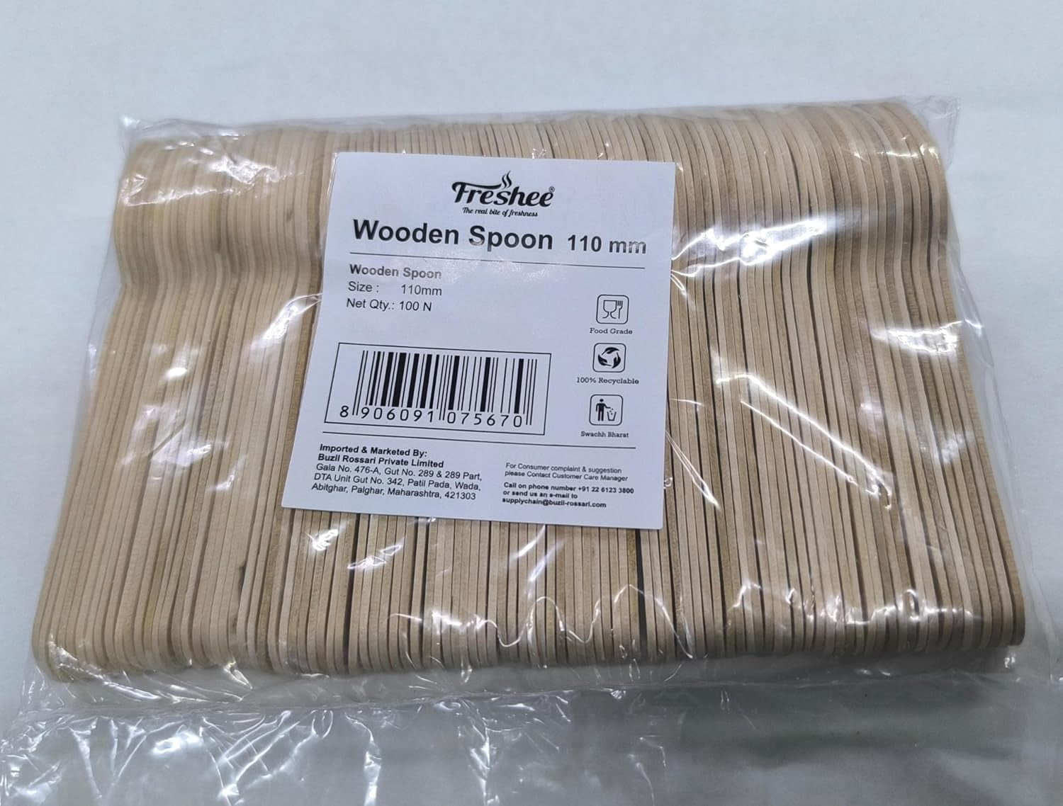 Freshee Disposable Tea Spoon 110mm Biodegradable and Recyclable Dessert ...