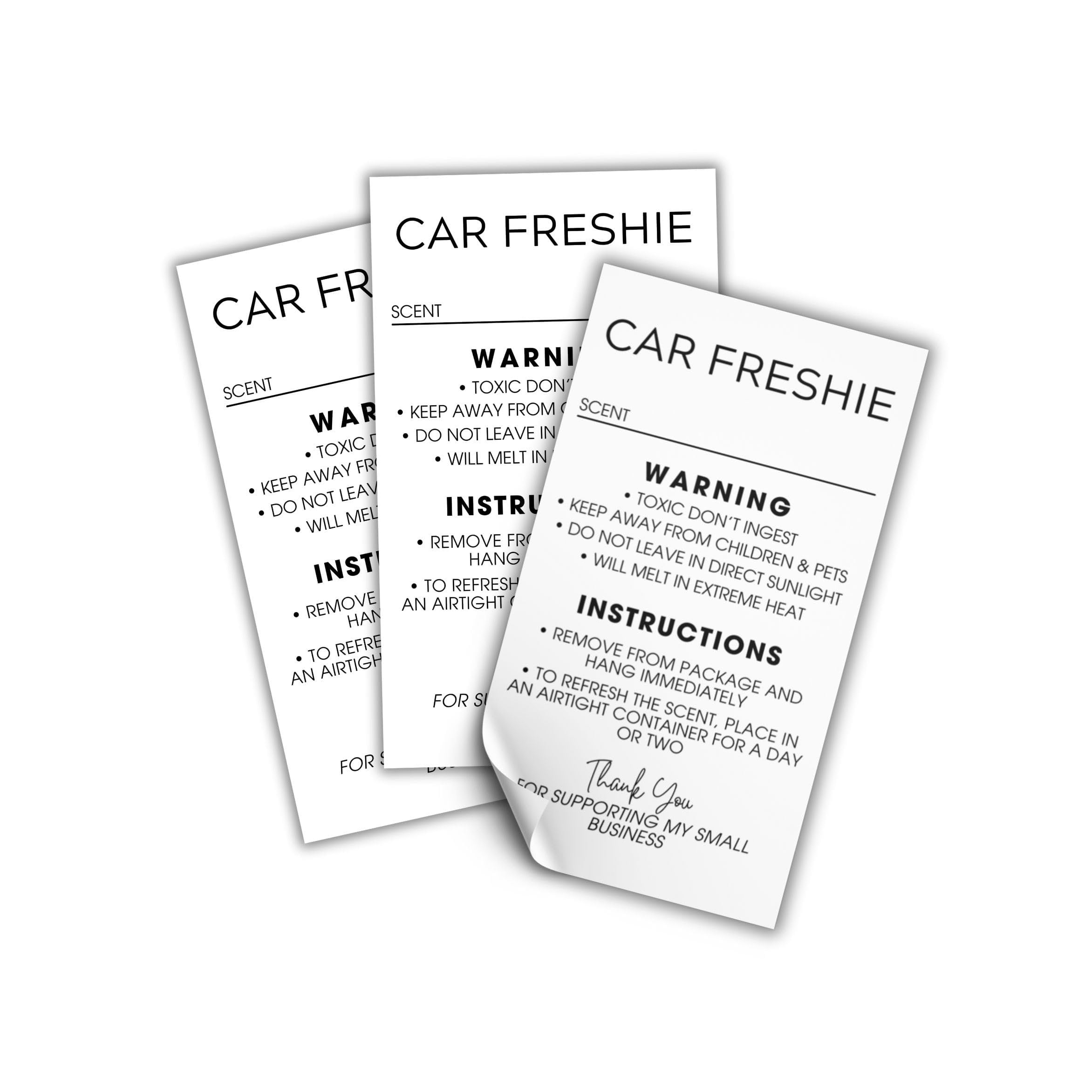 Freshie Care Instructions and Warning Labels Stickers 2x3.5 250 pc Roll ...