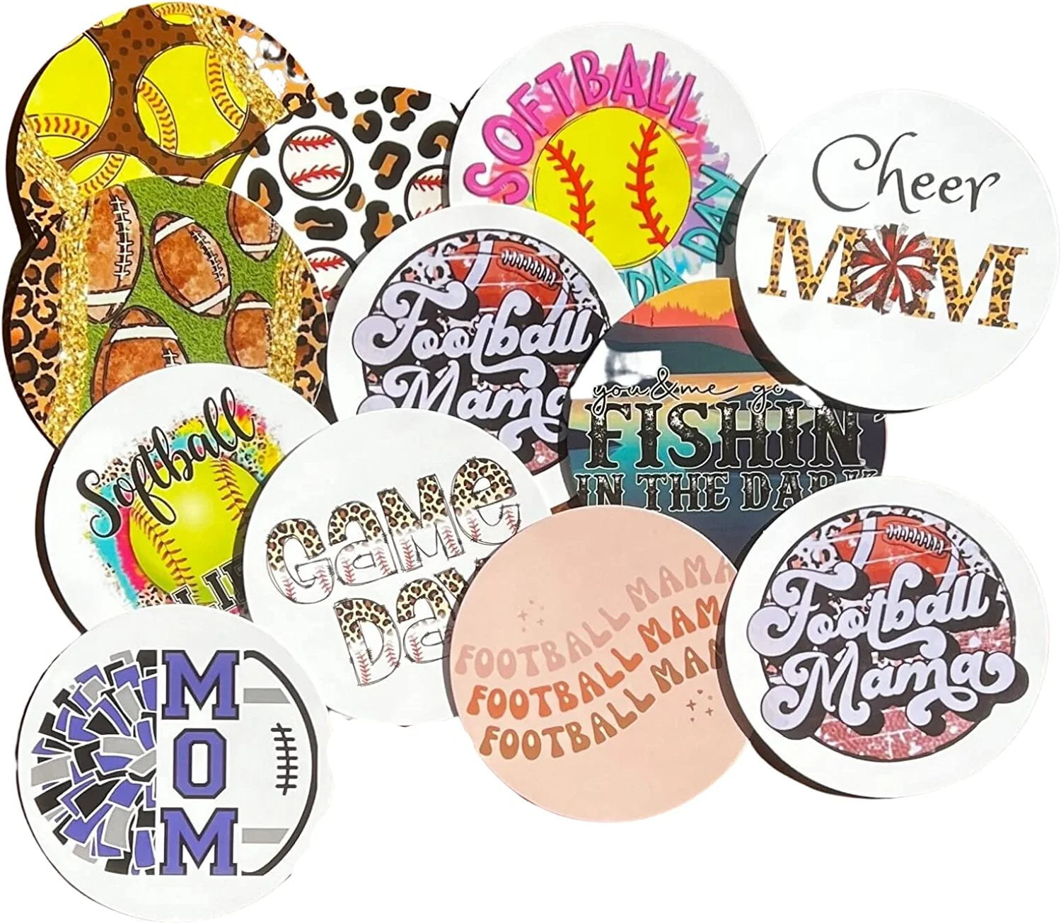 Freshie Sports Cardstock Cutouts Rounds 2.5 inch for Freshies Random ...