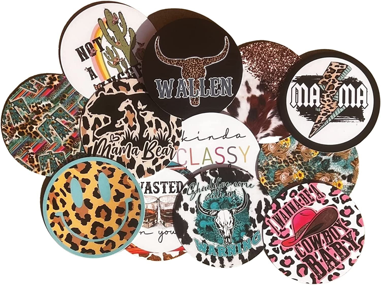 Lashicorn Freshie Western Cardstock Cutouts, 3 Inch Rounds, 12 Pack ...