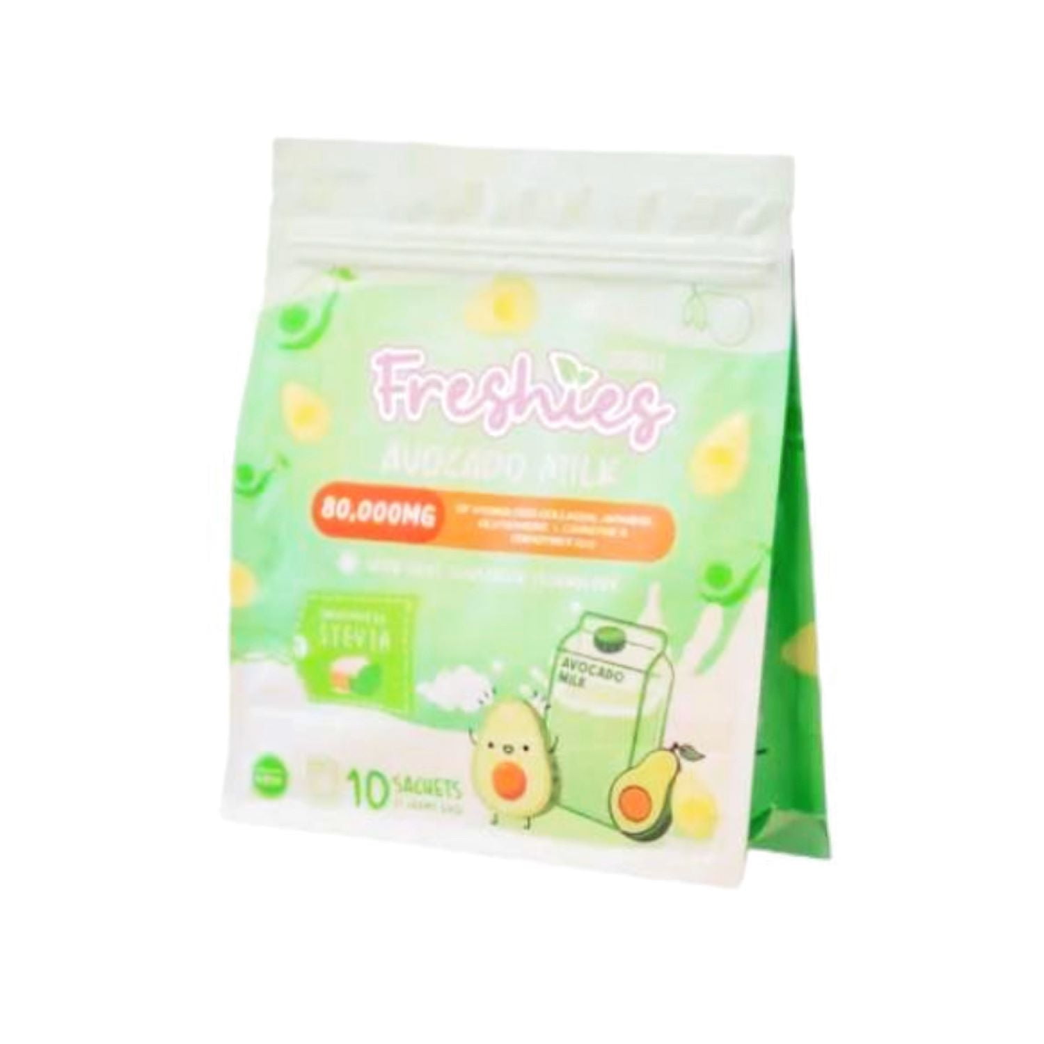 Freshies Avocado Milk Collagen Drink by Juju Glow, 10 Sachets - Walmart.com