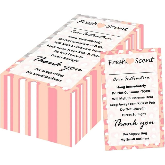 Freshiess Care Instruction Stickers 2×3.5inch Freshies Scent Labels for ...