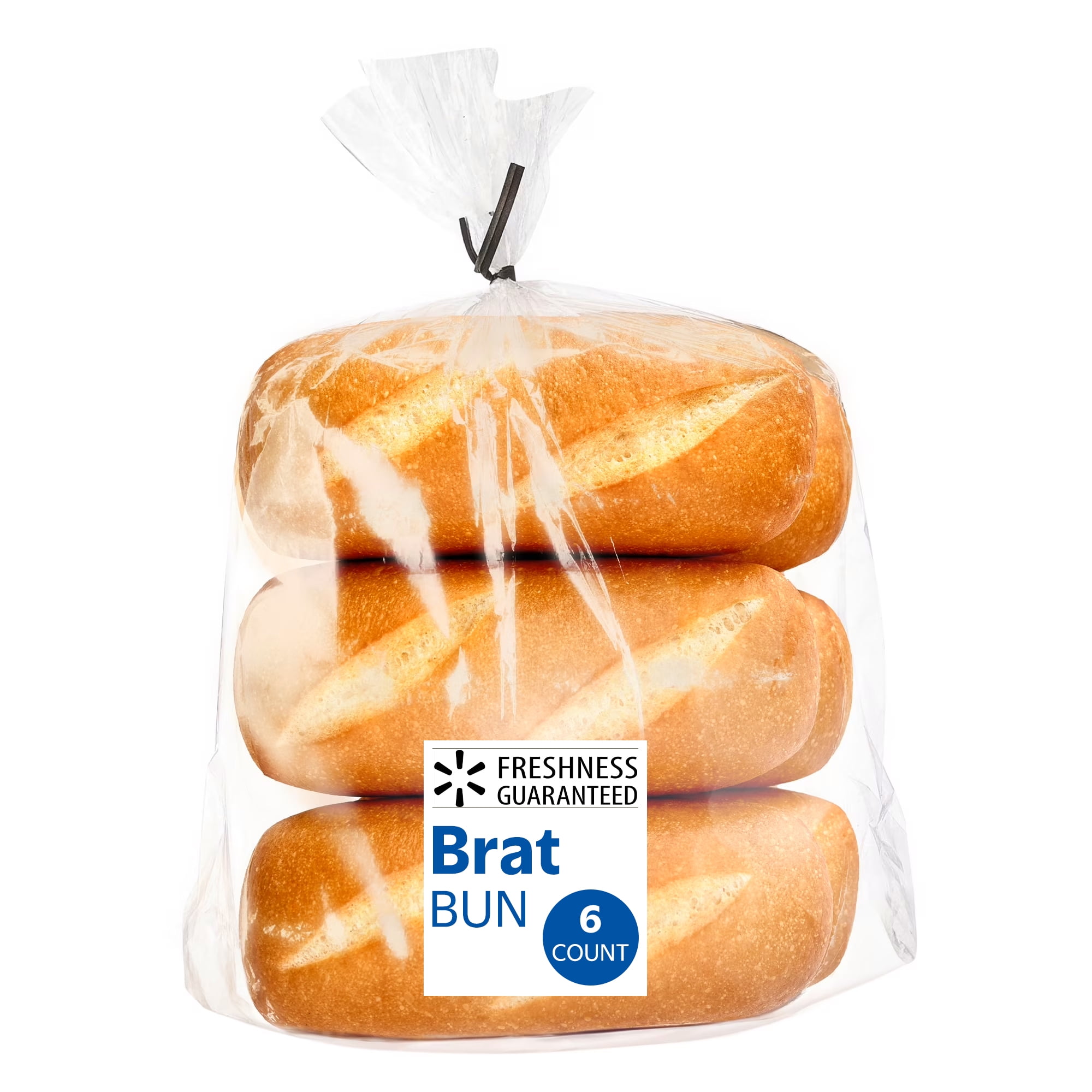 Freshness Guaranteed Bratwurst Buns 9 oz 6 Count for Brats Hot Dogs Sandwiches - Walmart.com